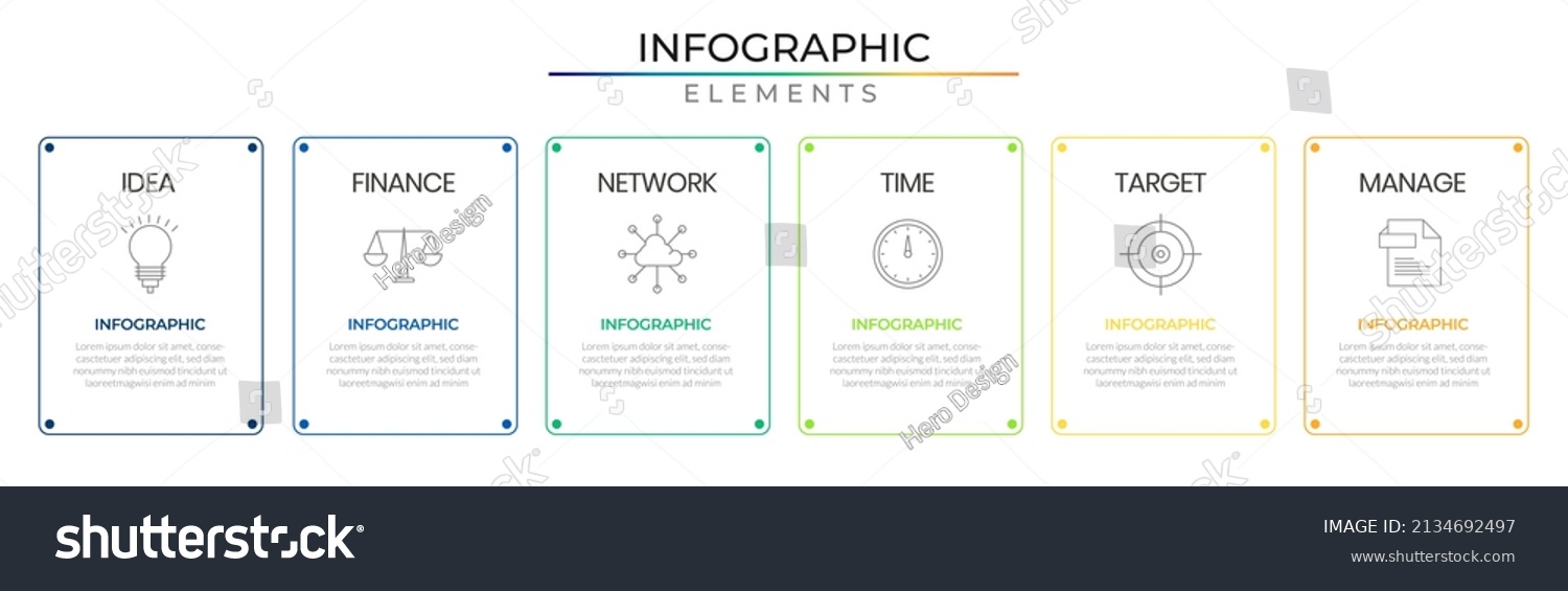 Simple Rectangle Infographic Plan Concept Design Stock Vector (Royalty ...