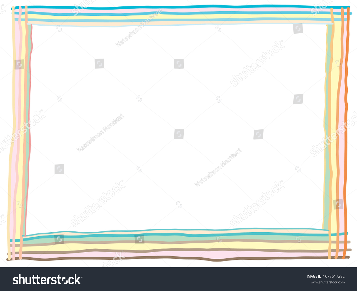 Simple Rectangular Frame Consists Multiple Colourful Stok Vektör ...