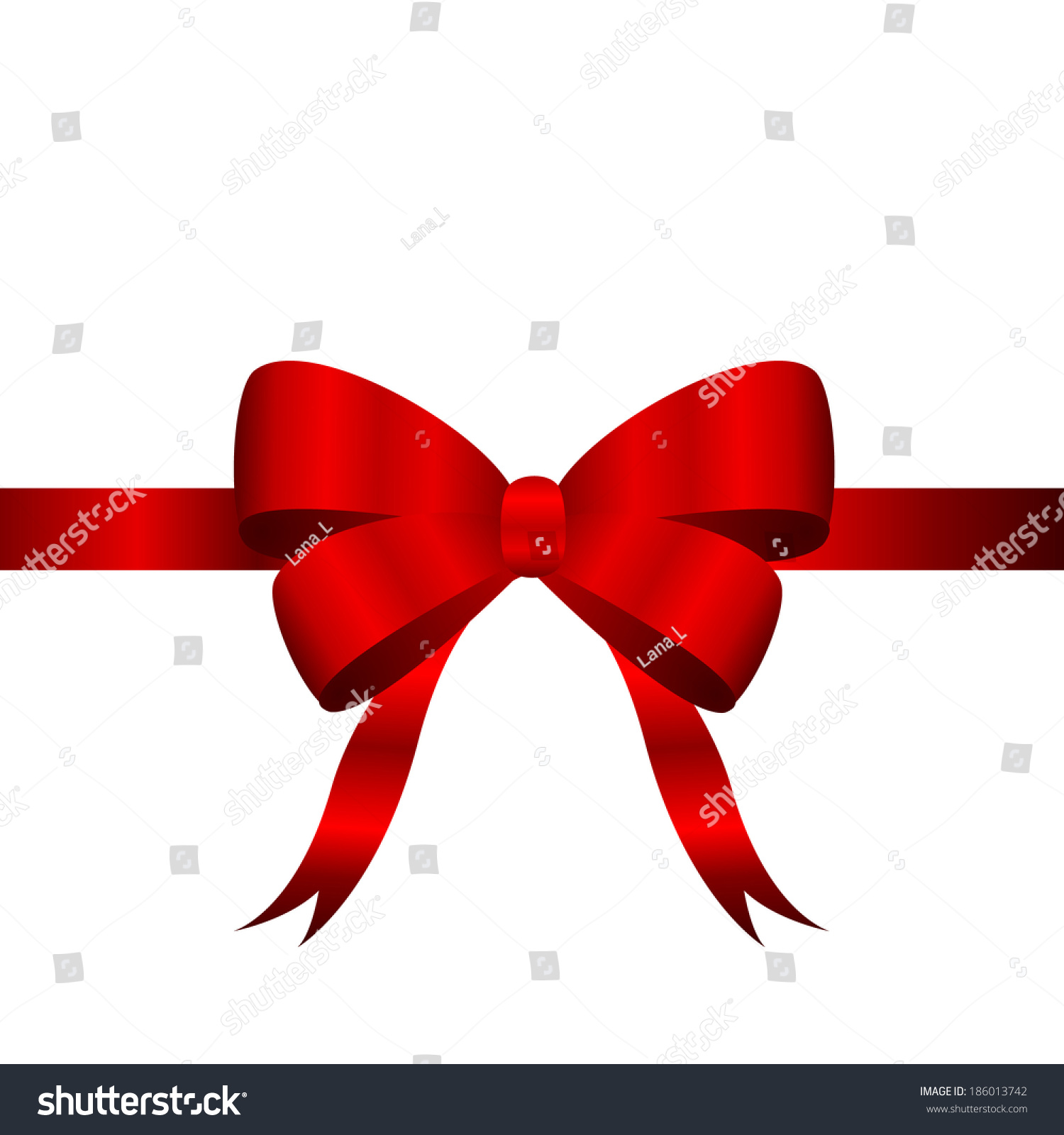 Simple Red Bow Ribbon Stock Vector (Royalty Free) 186013742 | Shutterstock
