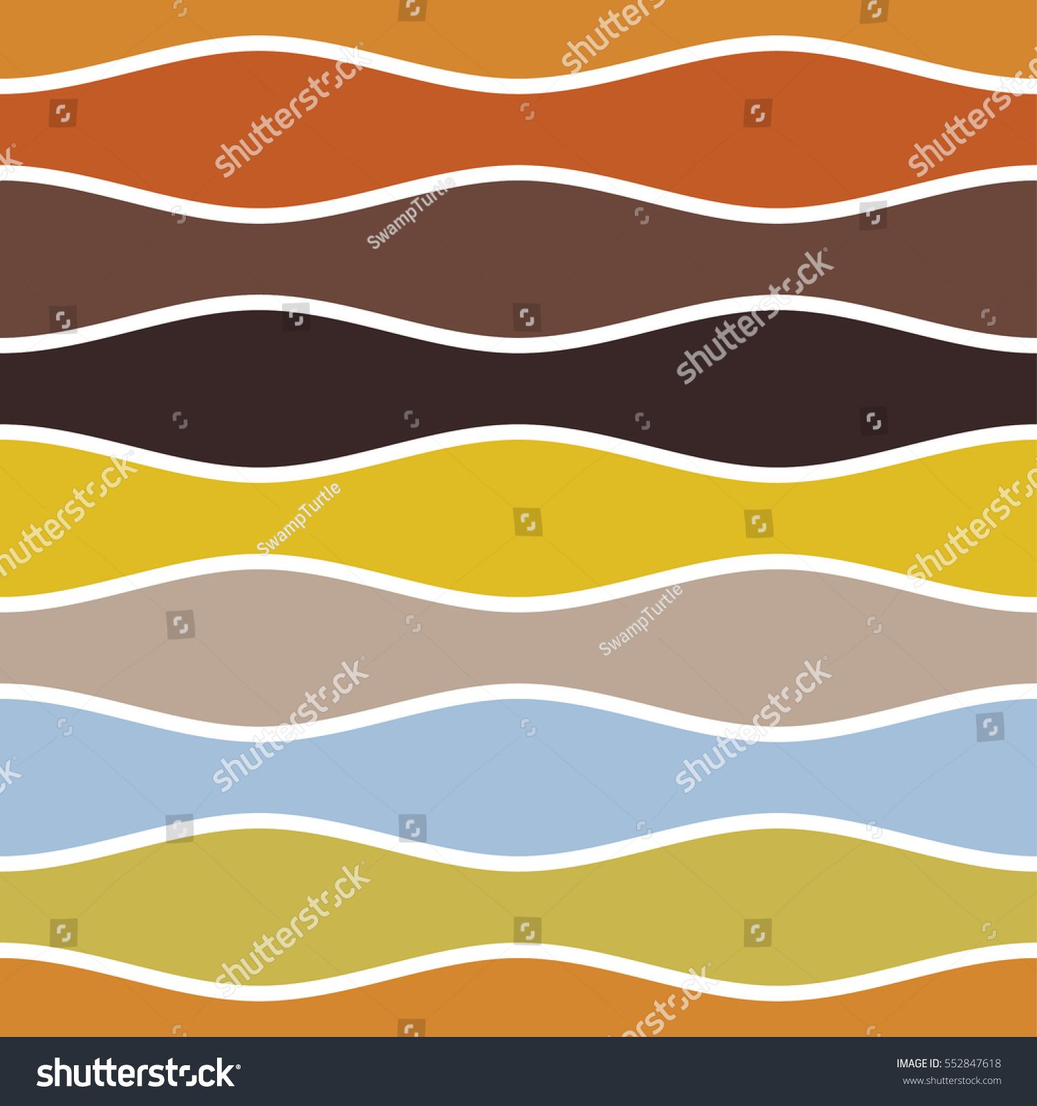 Simple Repeating Wave Pattern Tile Seamless Stock Vector (Royalty Free ...
