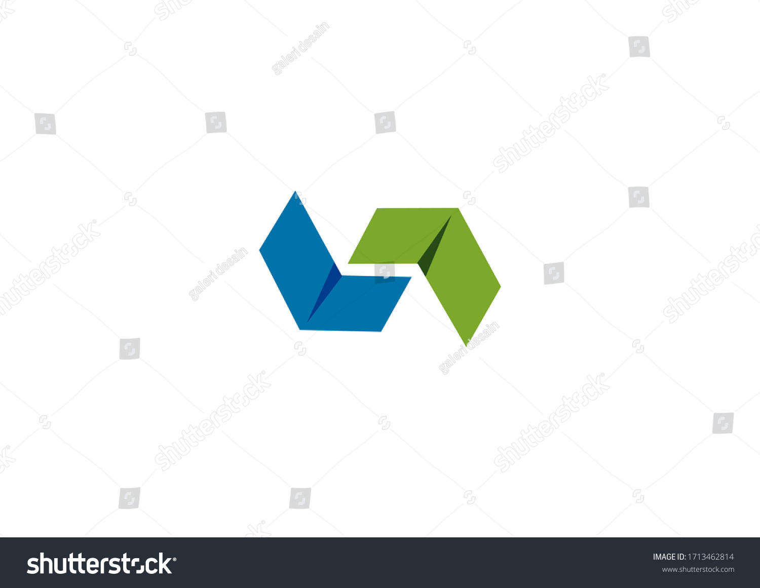 Simple Ribbons Shape Vector Company Logo Stock Vector (Royalty Free ...