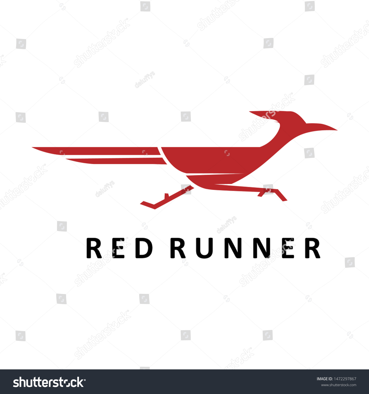 Simple Road Runner Logo Designs Template Stock Vector (Royalty Free ...