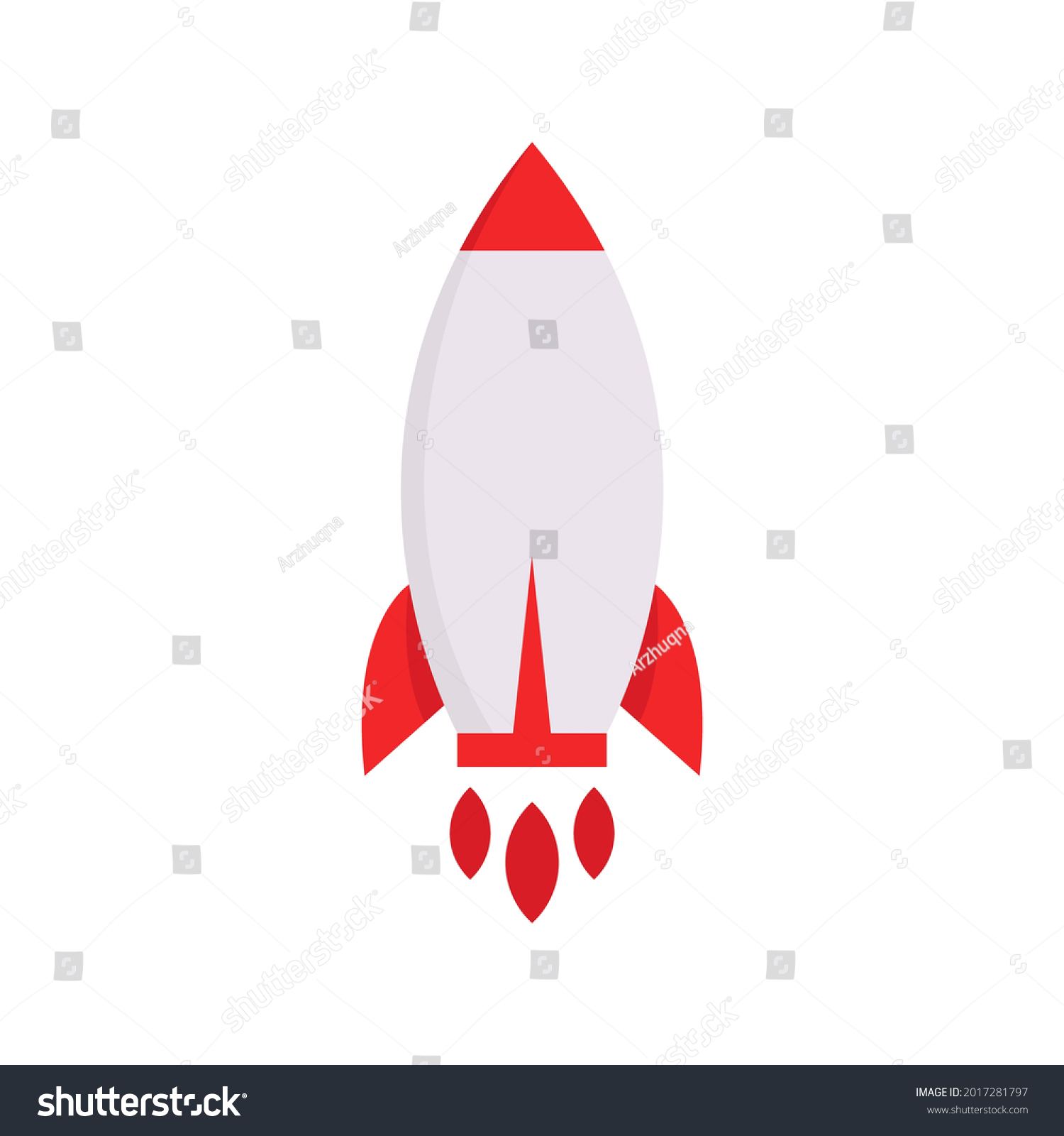 Simple Rocket Icon Vector Logo Space Stock Vector (Royalty Free ...