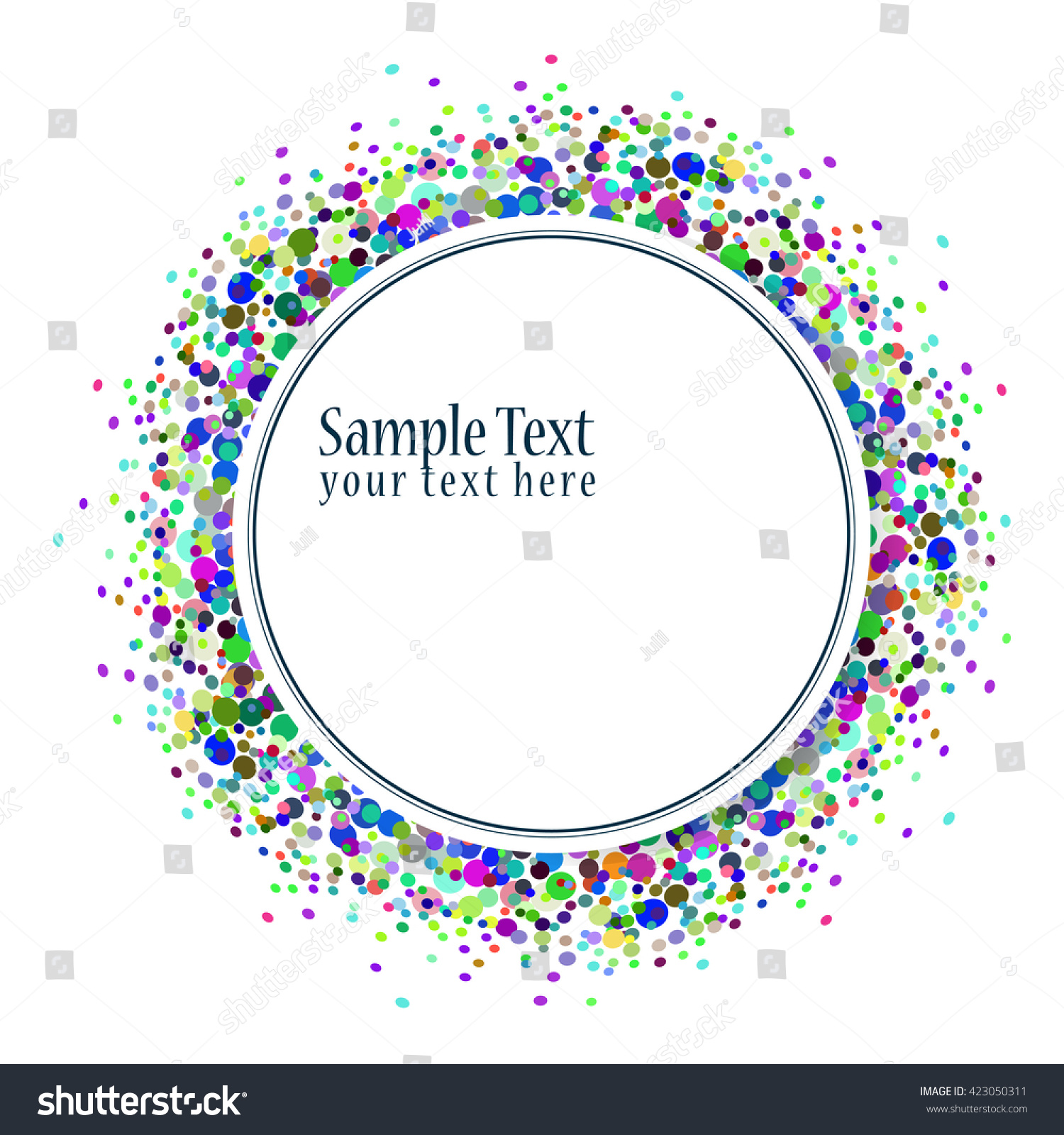 Simple Round Frame Colorful Background Vector Stock Vector (Royalty ...