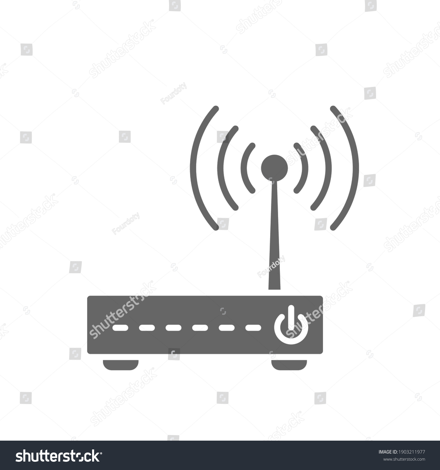 Simple Router Icon Solid Style Web Stock Vector (Royalty Free ...