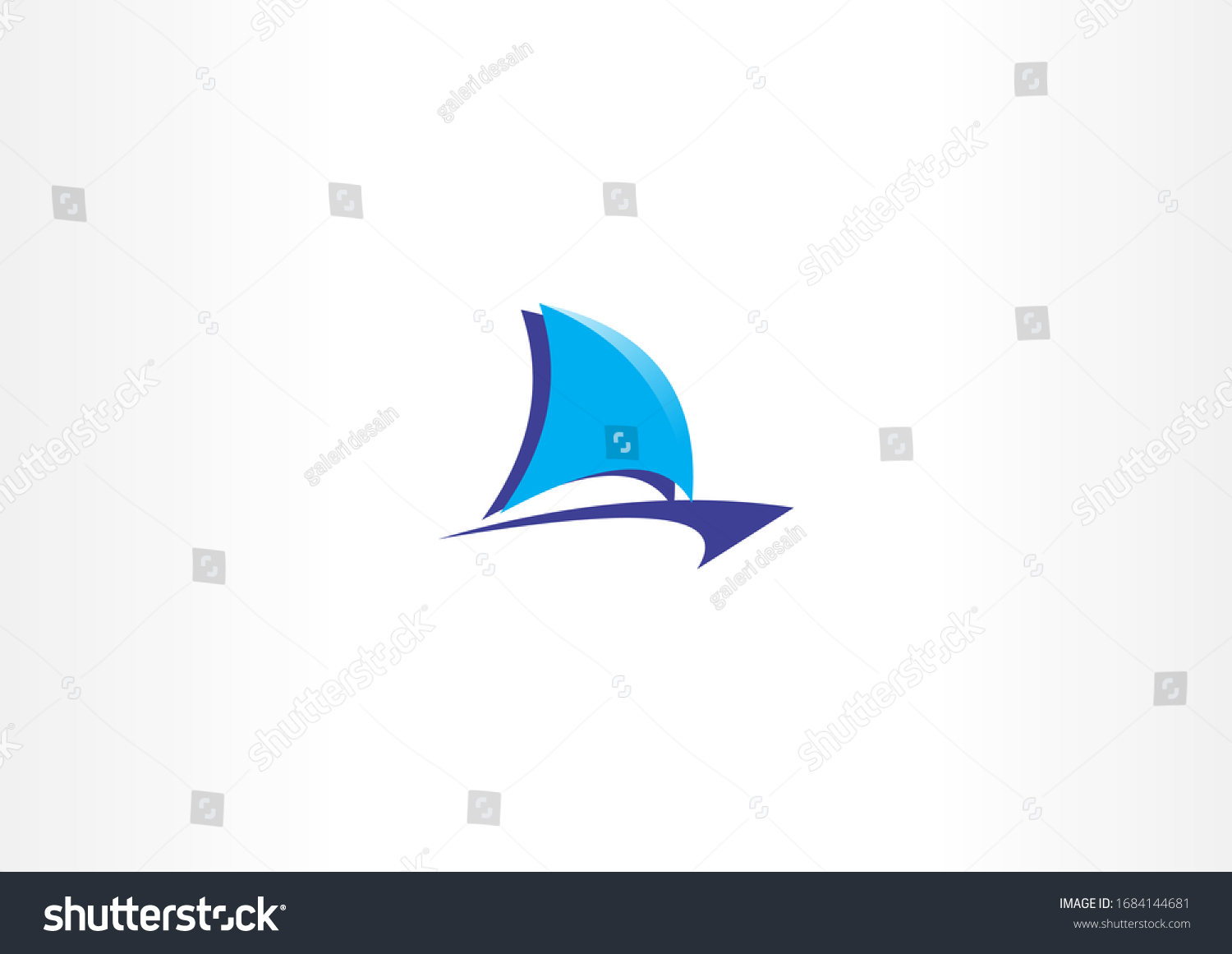 Simple Sail Logo Concept Design Logo Stock Vector (Royalty Free ...