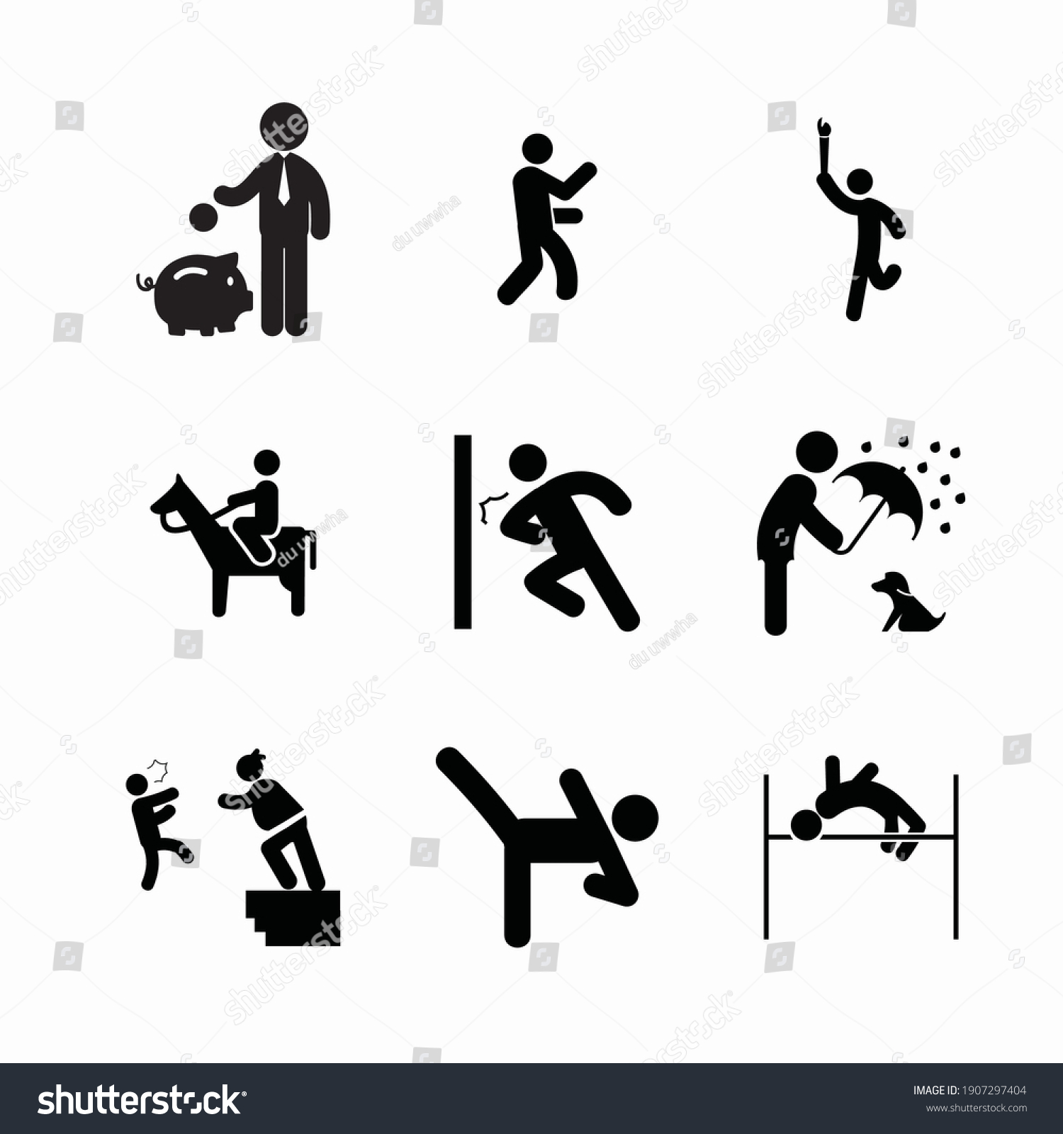 Simple Set Humans Vector Line Icons Stock Vector (Royalty Free ...