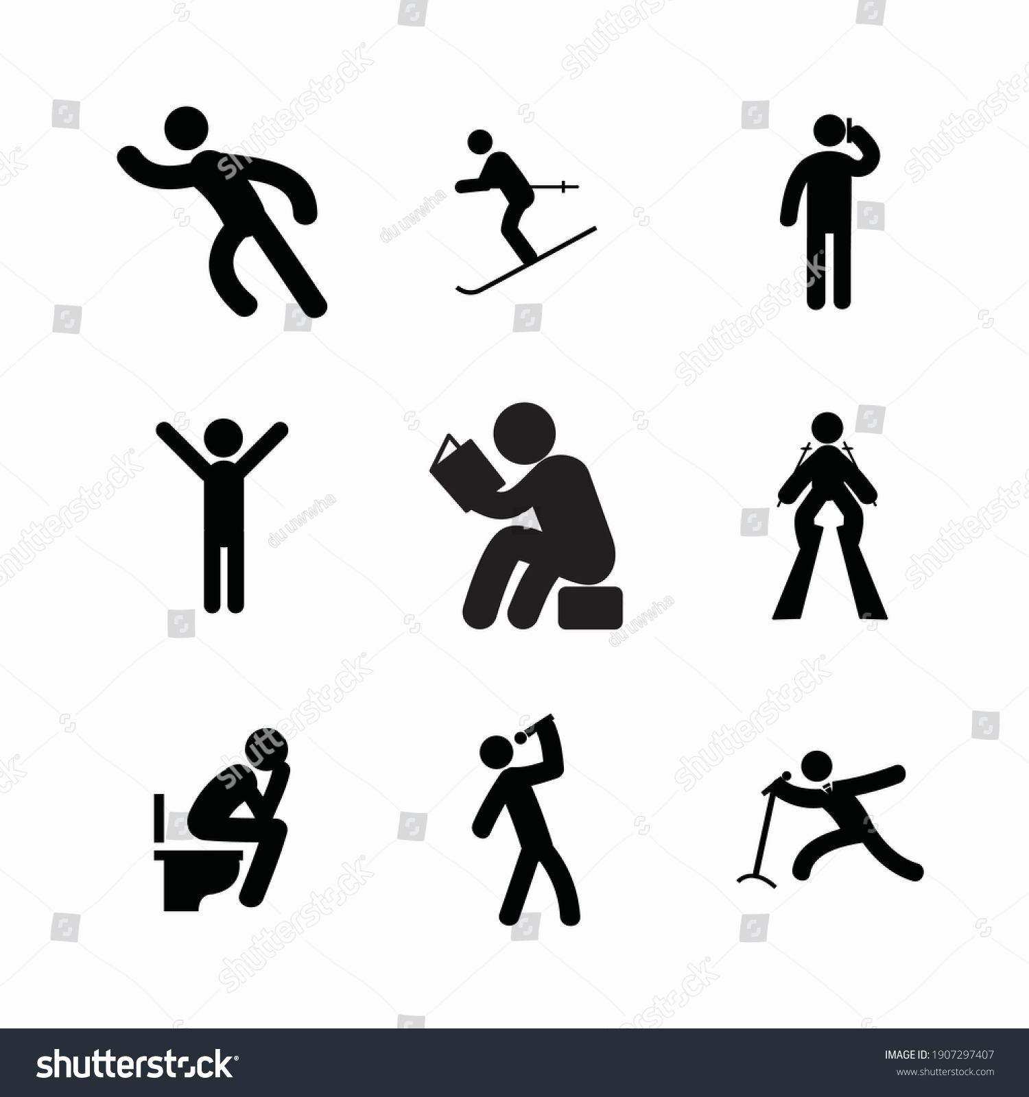 Simple Set Humans Vector Line Icons Stock Vector (Royalty Free ...