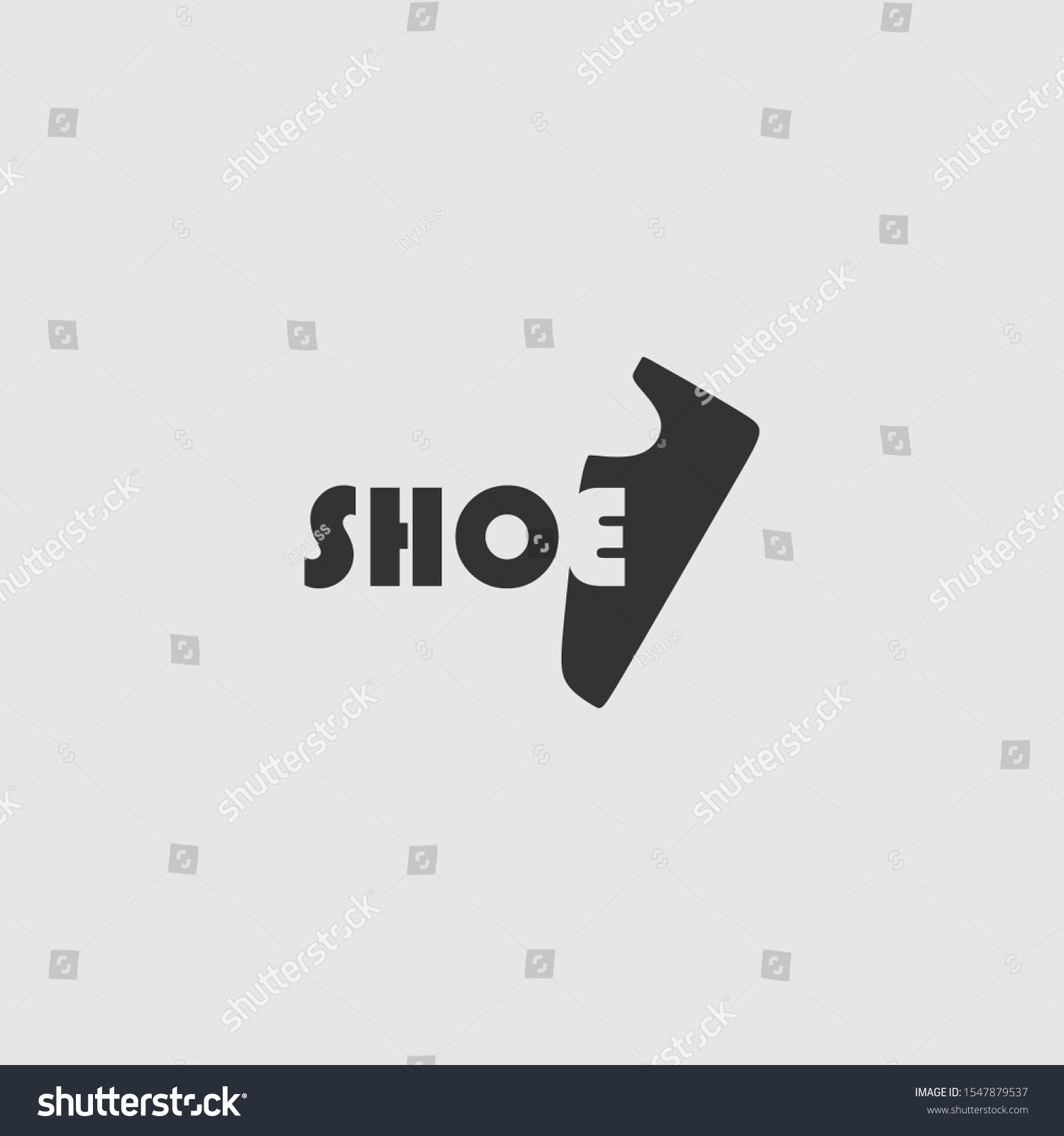 Simple Shoe Logo Iccon Stock Vector (Royalty Free) 1547879537