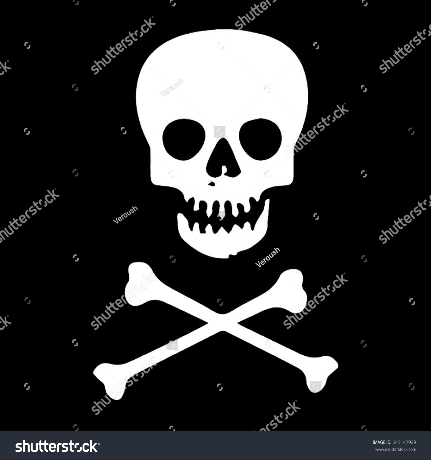 Simple Skull Crossbones Icon Stock Vector Royalty Free 643142929