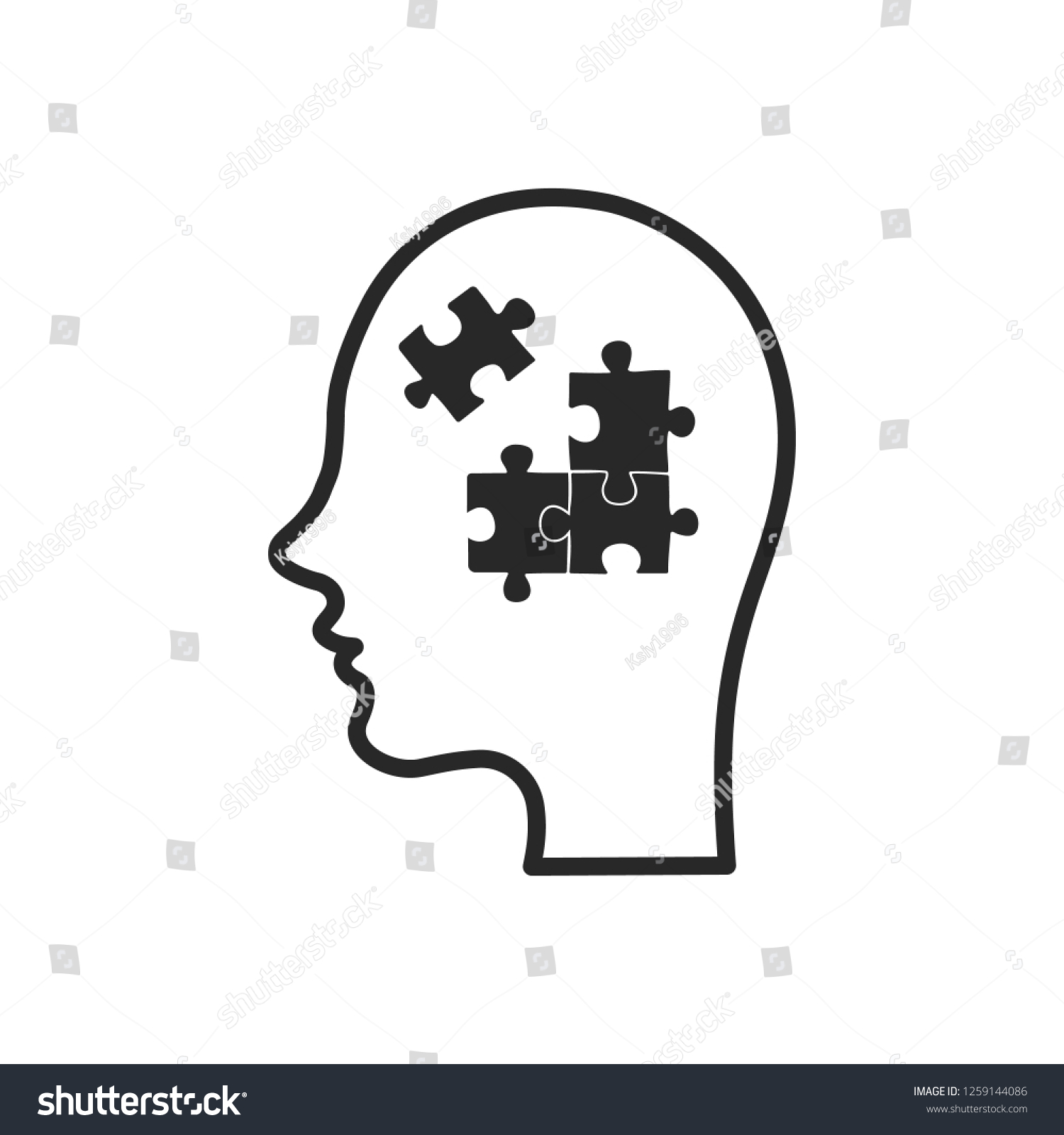 Simple Solutions Concept Compatibility Line Icon Stock Vector (Royalty ...