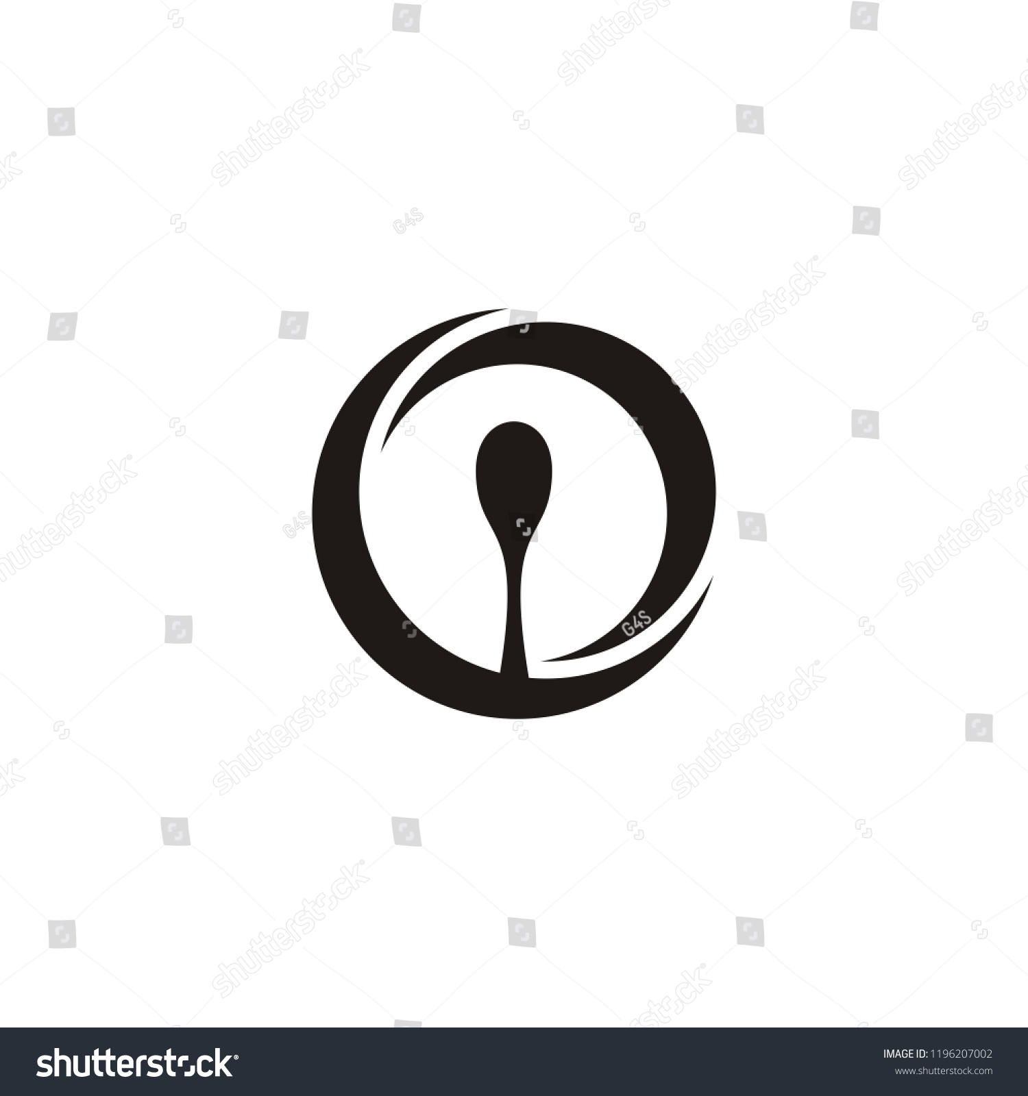 Simple Spoon Circle Restaurant Logo Design Stock Vector (Royalty Free ...