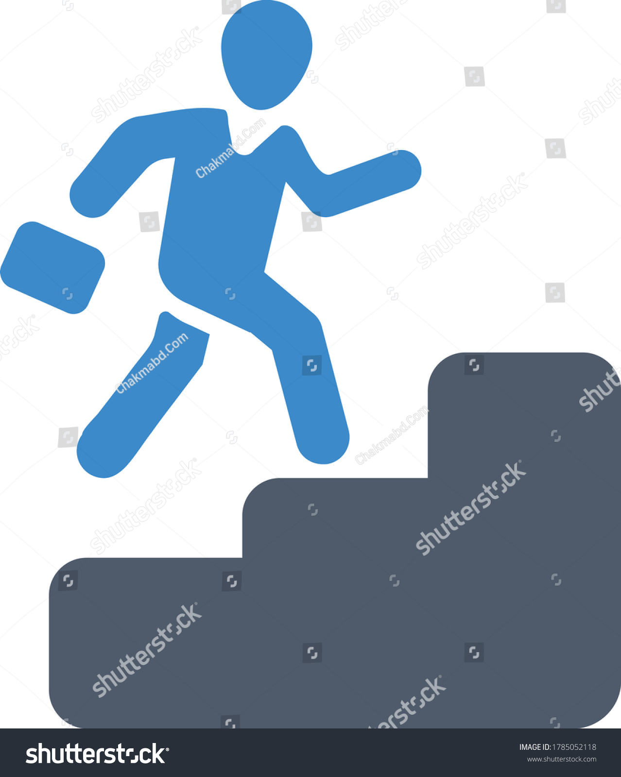 Simple Stairs Icon Vector Illustration Stock Vector (Royalty Free ...