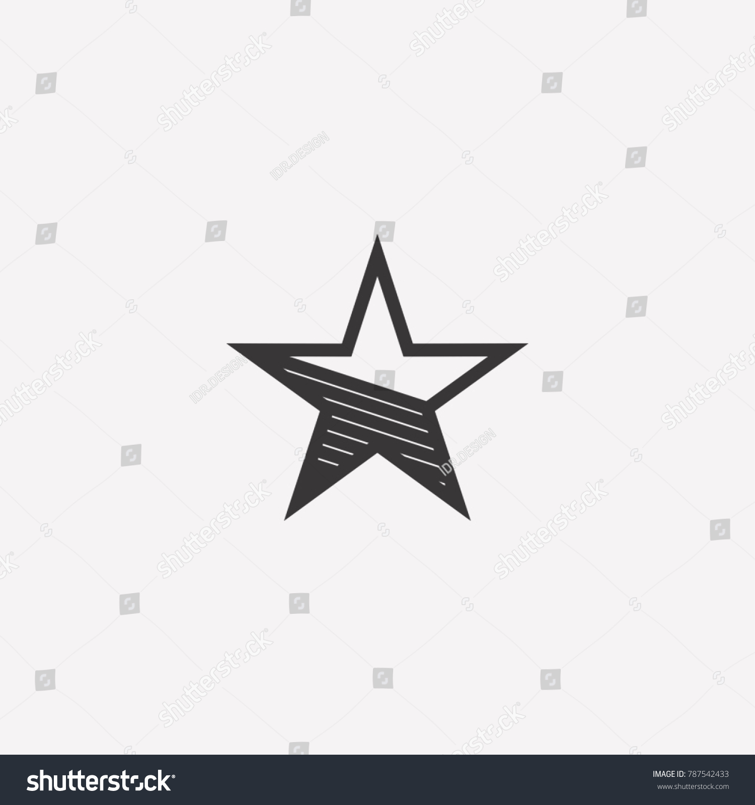Simple Star Line Logo Design Stock Vector (Royalty Free) 787542433 ...