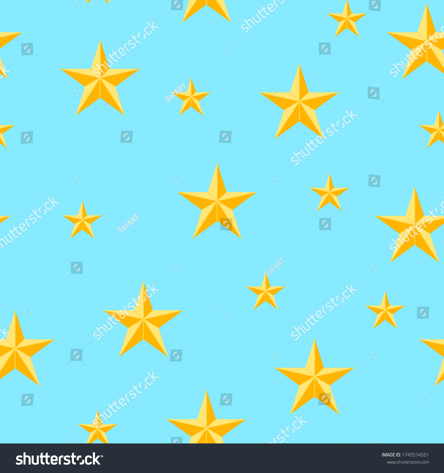 Simple Stars Pattern Background Vector Illustration Stock Vector ...