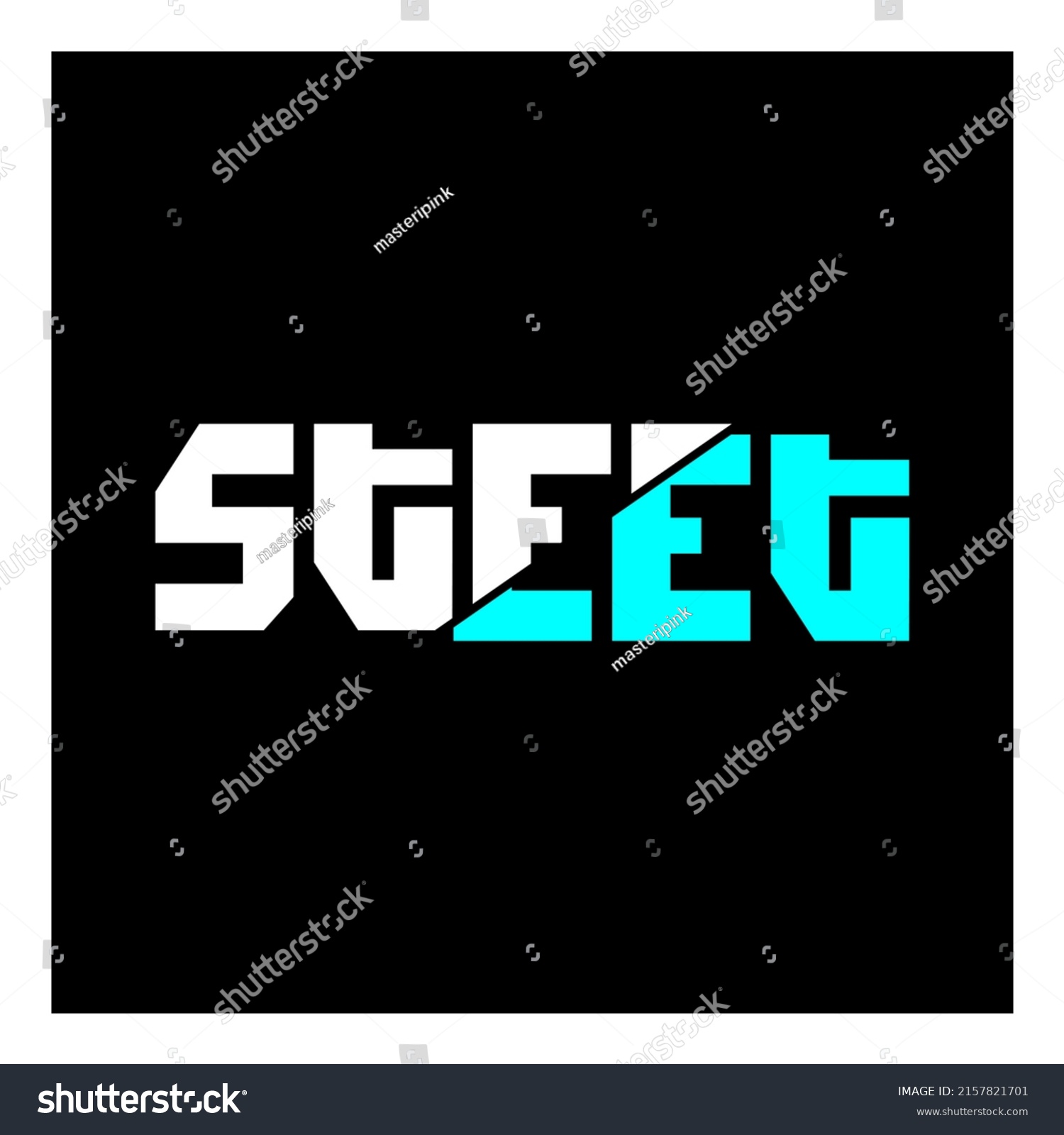 Simple Steet Text Vector Sticker Design Stock Vector (Royalty Free ...