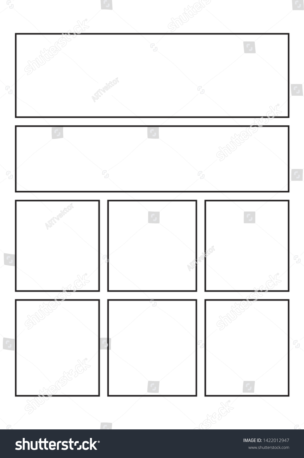 Simple Storyboard Design Comic Book Stock Vector (Royalty Free ...