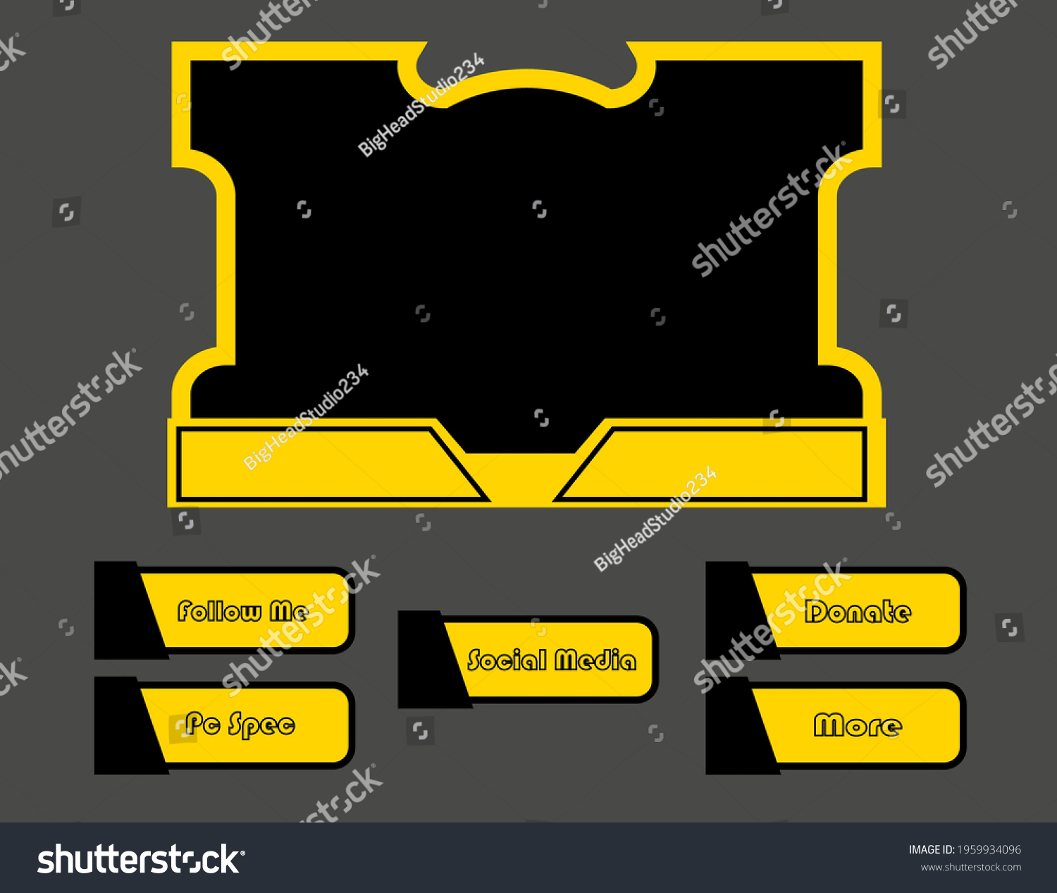 Simple Strong Yellow Stream Overlay Stock Vector (Royalty Free ...