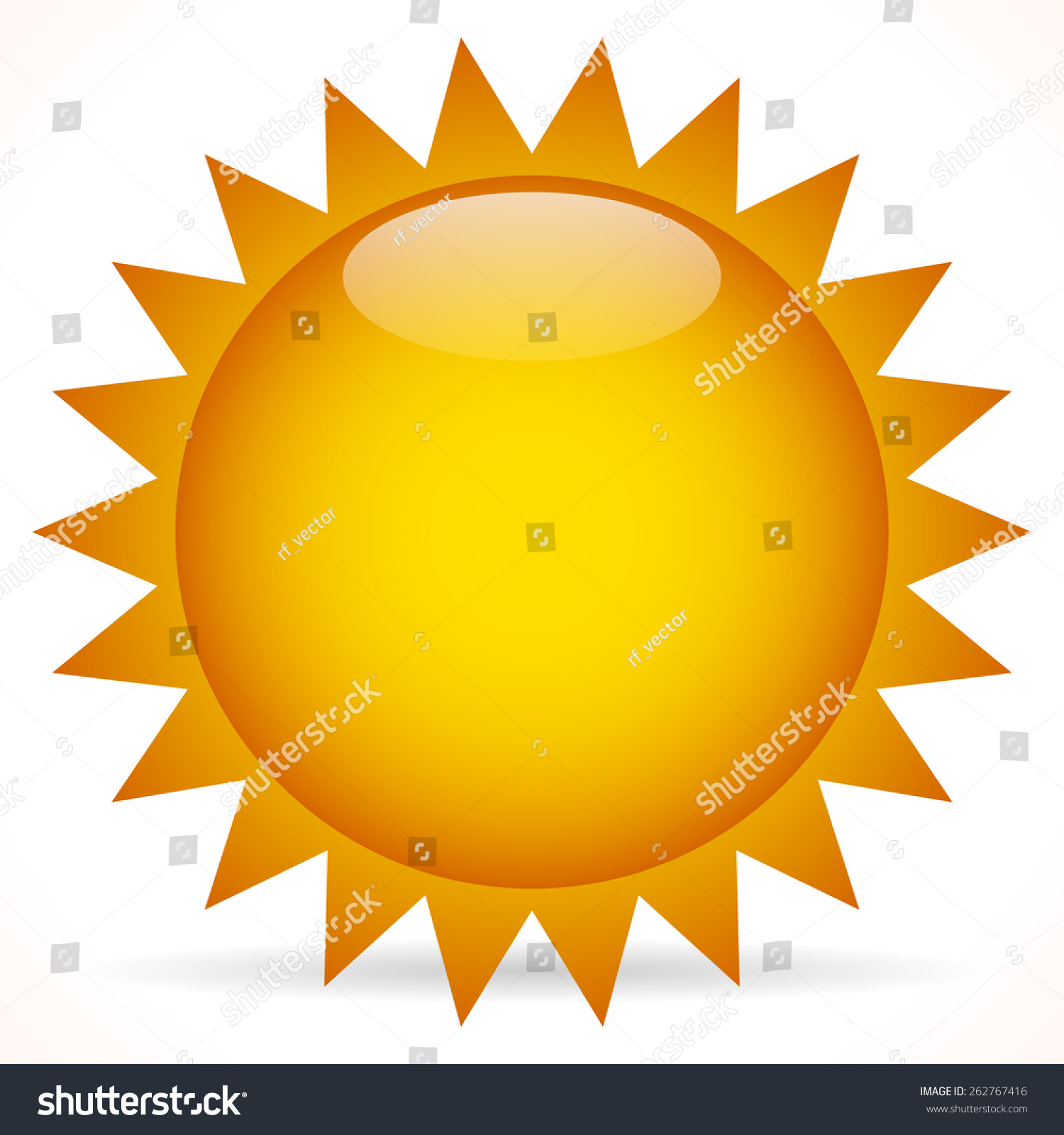 Simple Sun Clipart Stock Vector (Royalty Free) 262767416