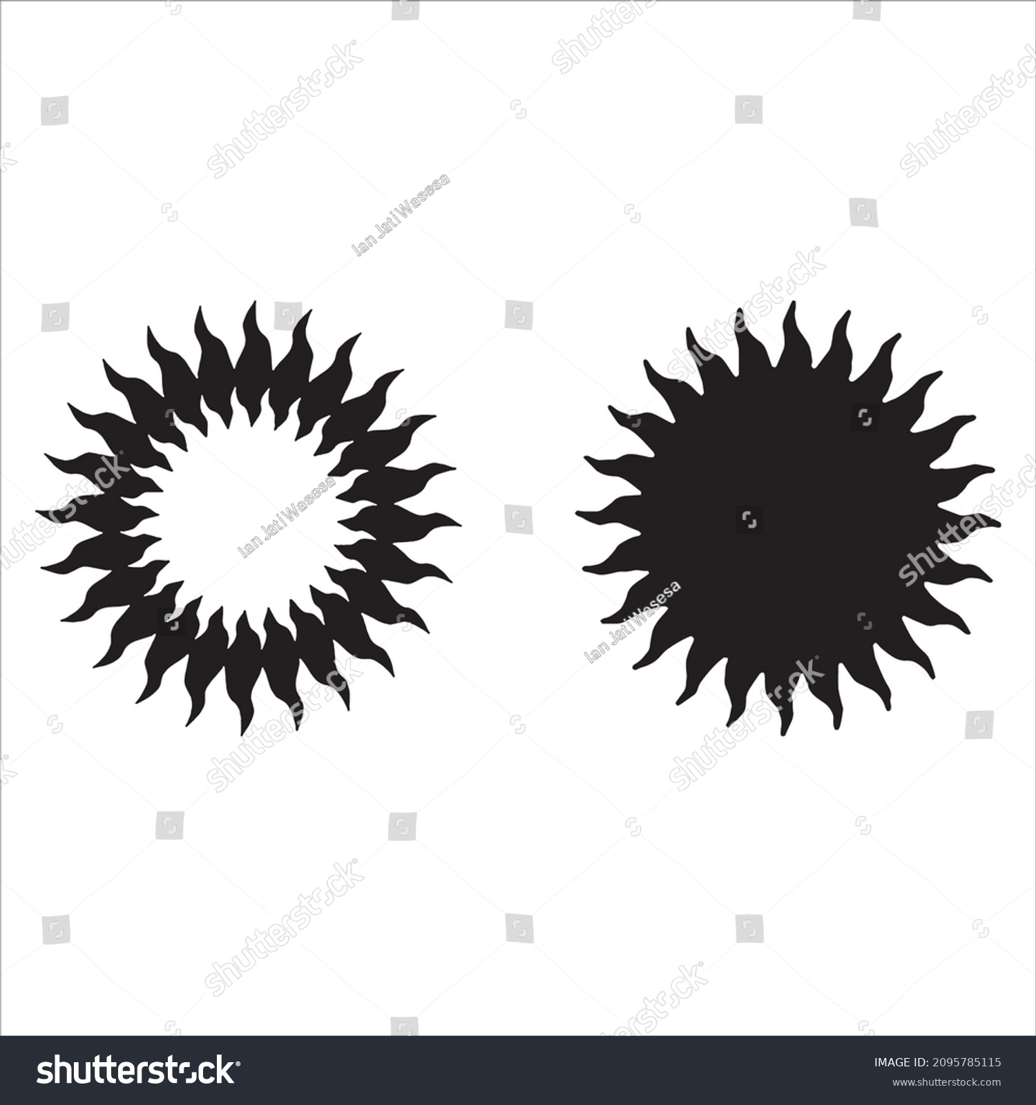 Simple Sun Sketch Vector Design Illustration Stock Vector (Royalty Free ...