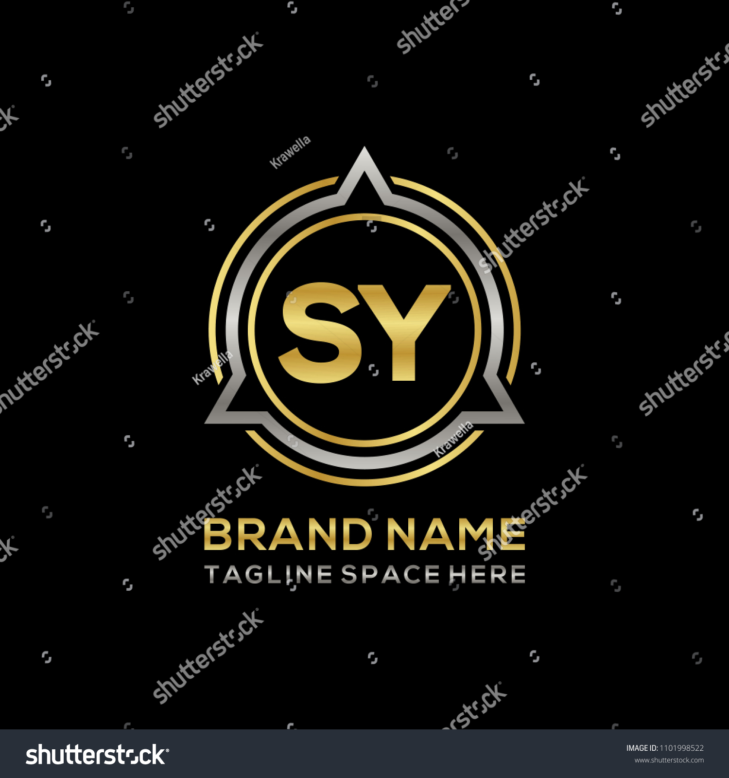 Simple Sy Initial Logo Design Template Stock Vector (Royalty Free ...