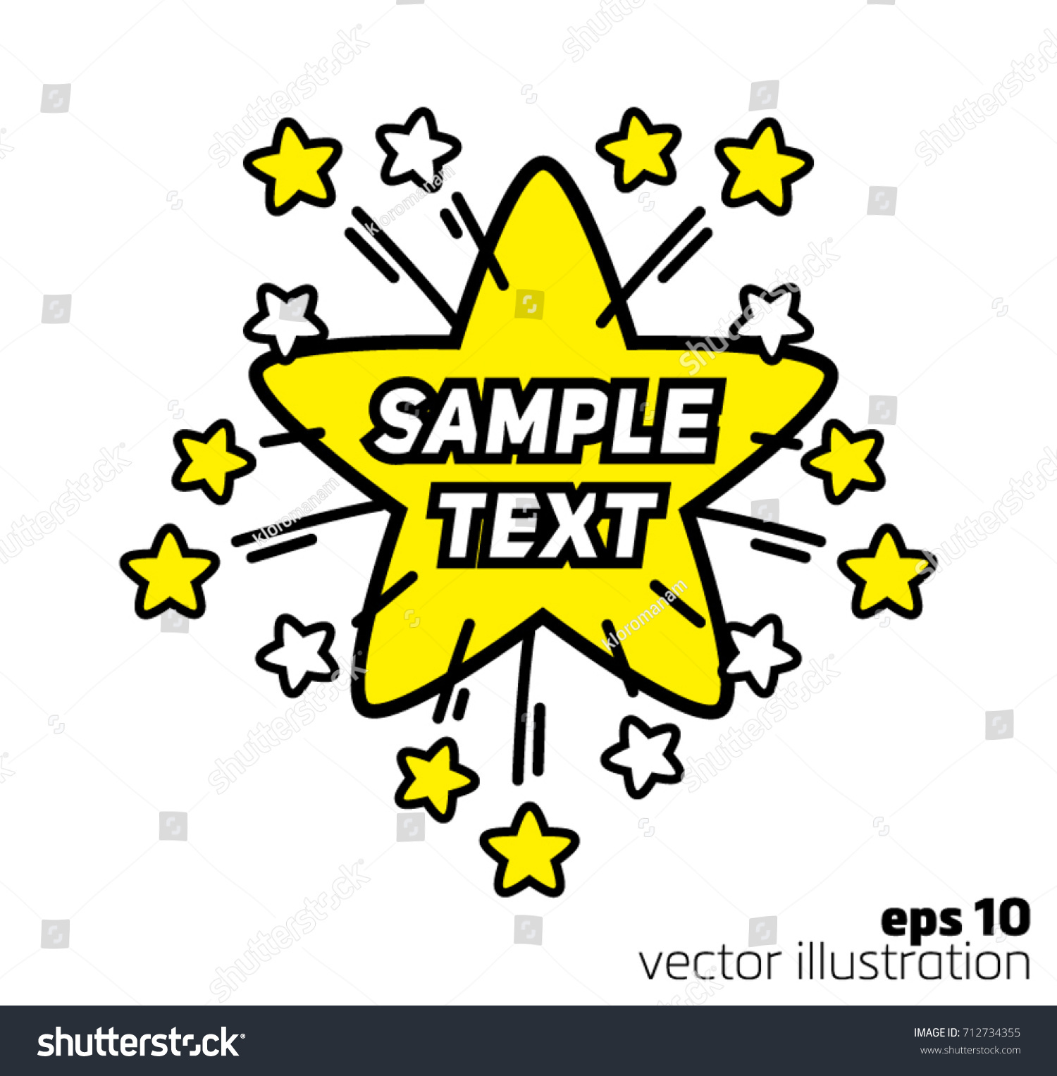 Simple Symbol Explosive Star Sprouting Stars Stock Vector (Royalty Free ...