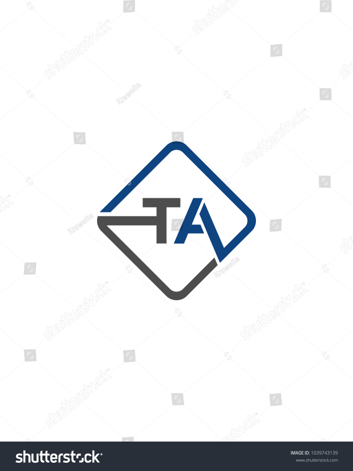 Simple Ta Initial Logo Design Template Stock Vector (Royalty Free ...