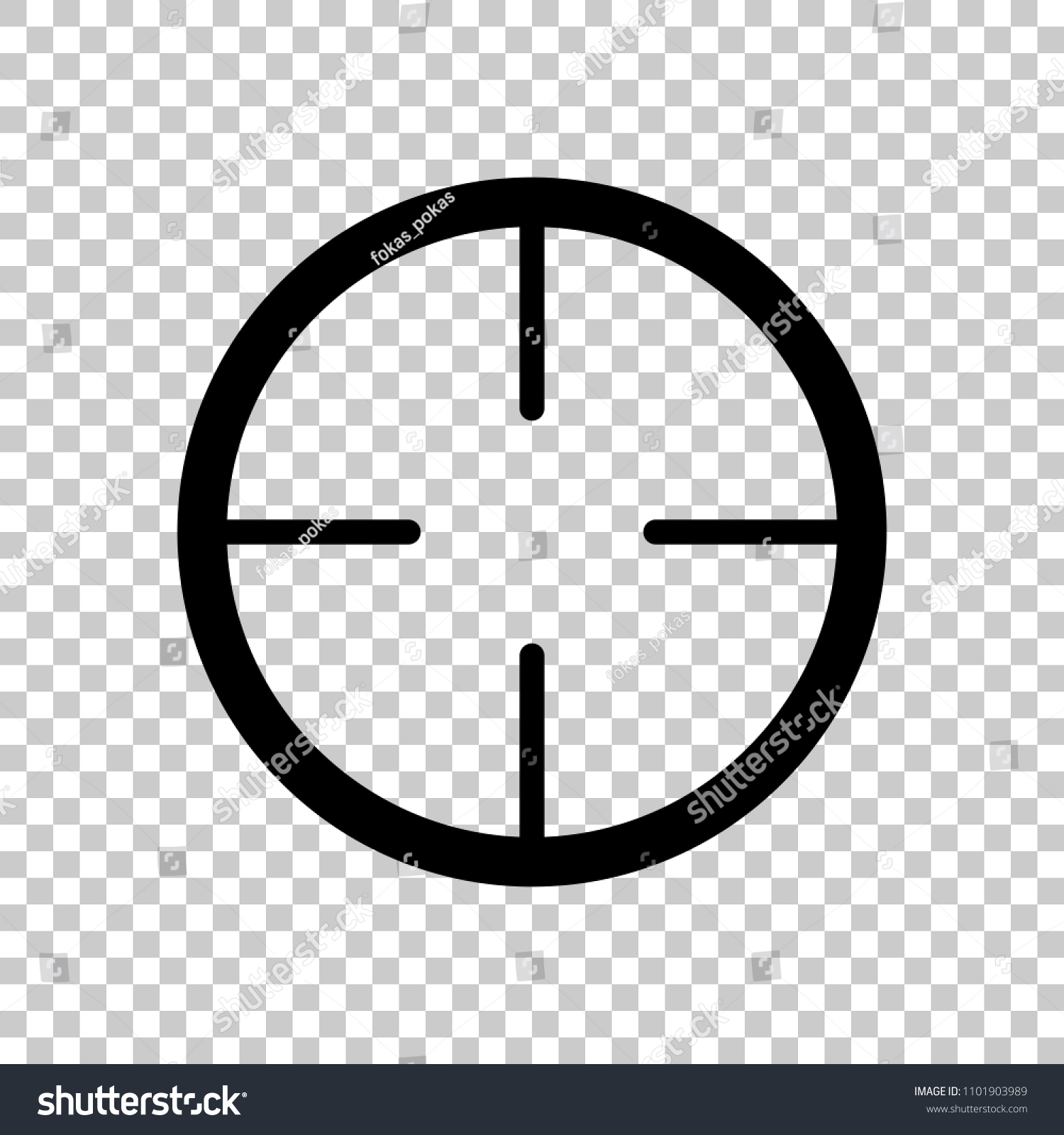 Simple Target Icon On Transparent Background Stock Vector (Royalty Free ...