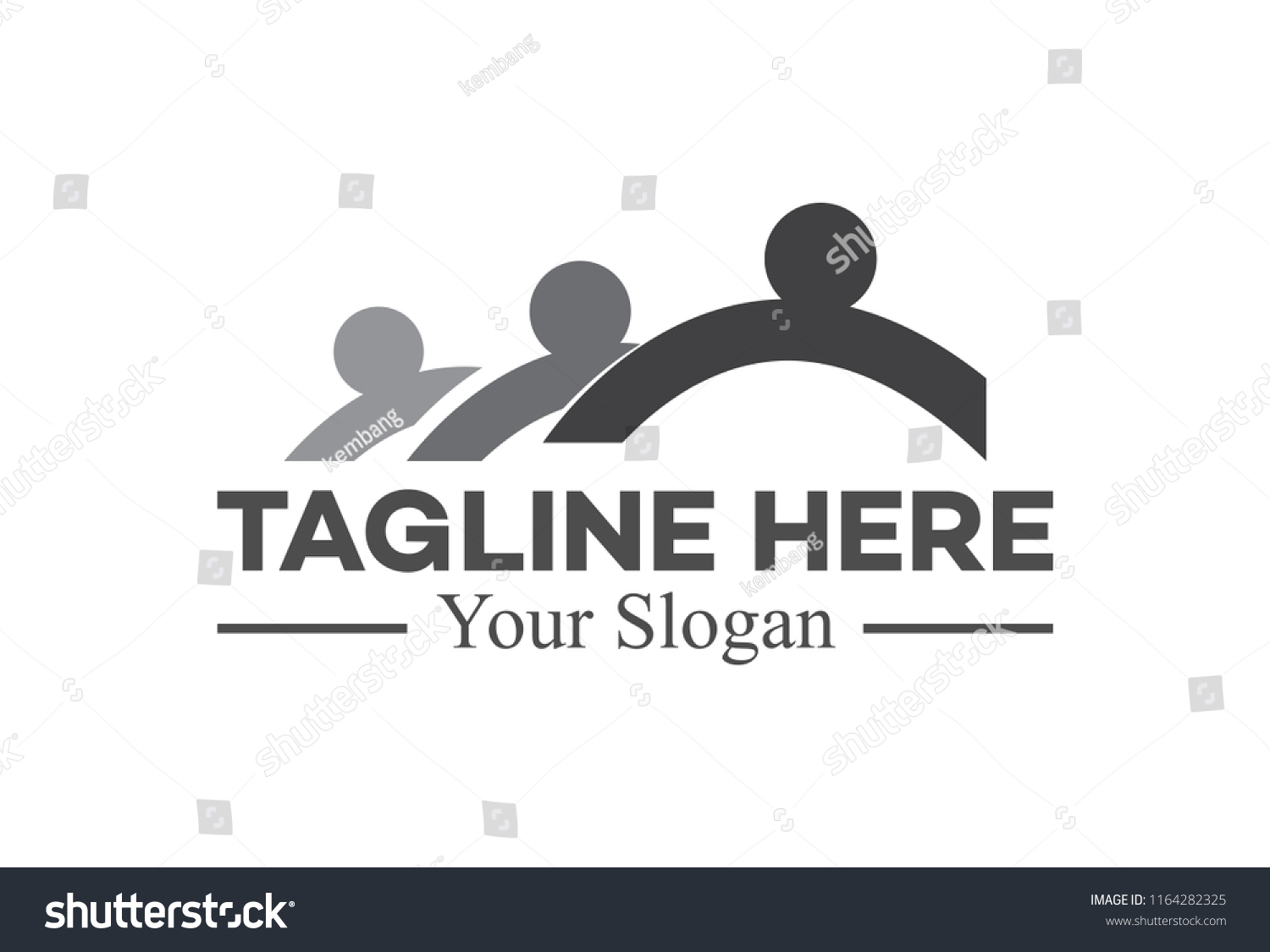 Simple Team Work Partnership Logo Template Stock Vector (Royalty Free ...