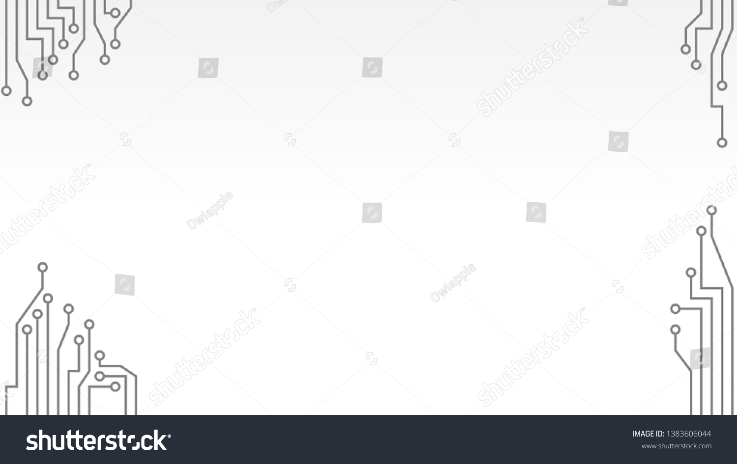 Simple Technology Background Grey Connections Stock Vector (Royalty ...