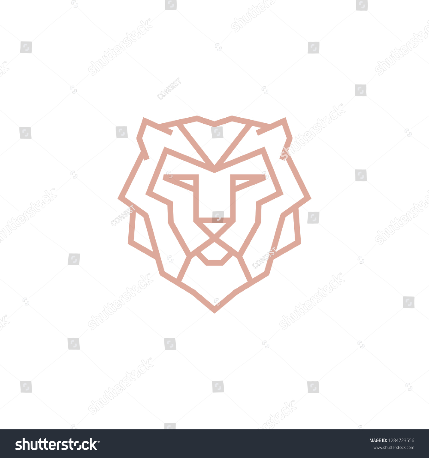 Simple Tiger Line Logo Design Stock Vector (Royalty Free) 1284723556 ...