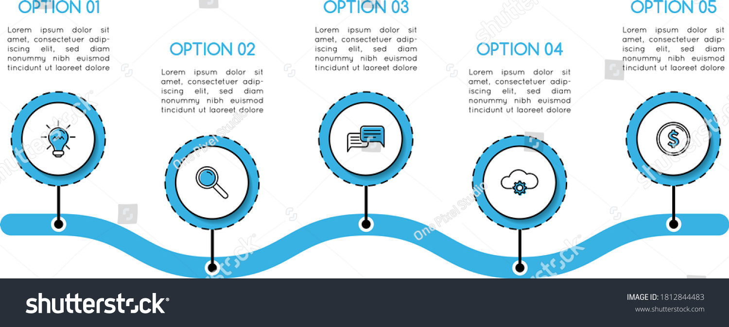 Simple Timeline 5 Options Infographic Vector Stock Vector (Royalty Free ...