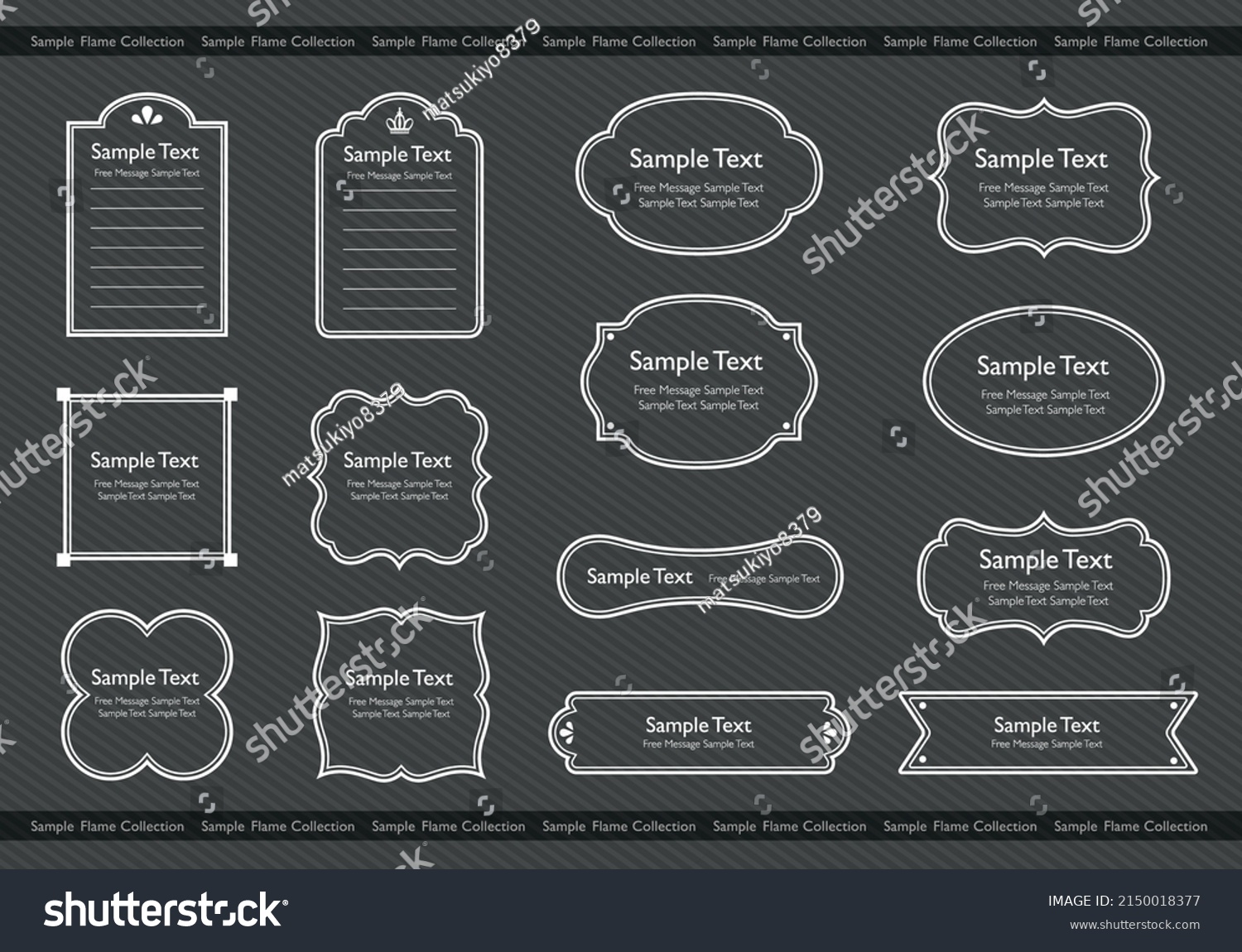 Simple Title Frame Collection Line Stock Vector (Royalty Free ...