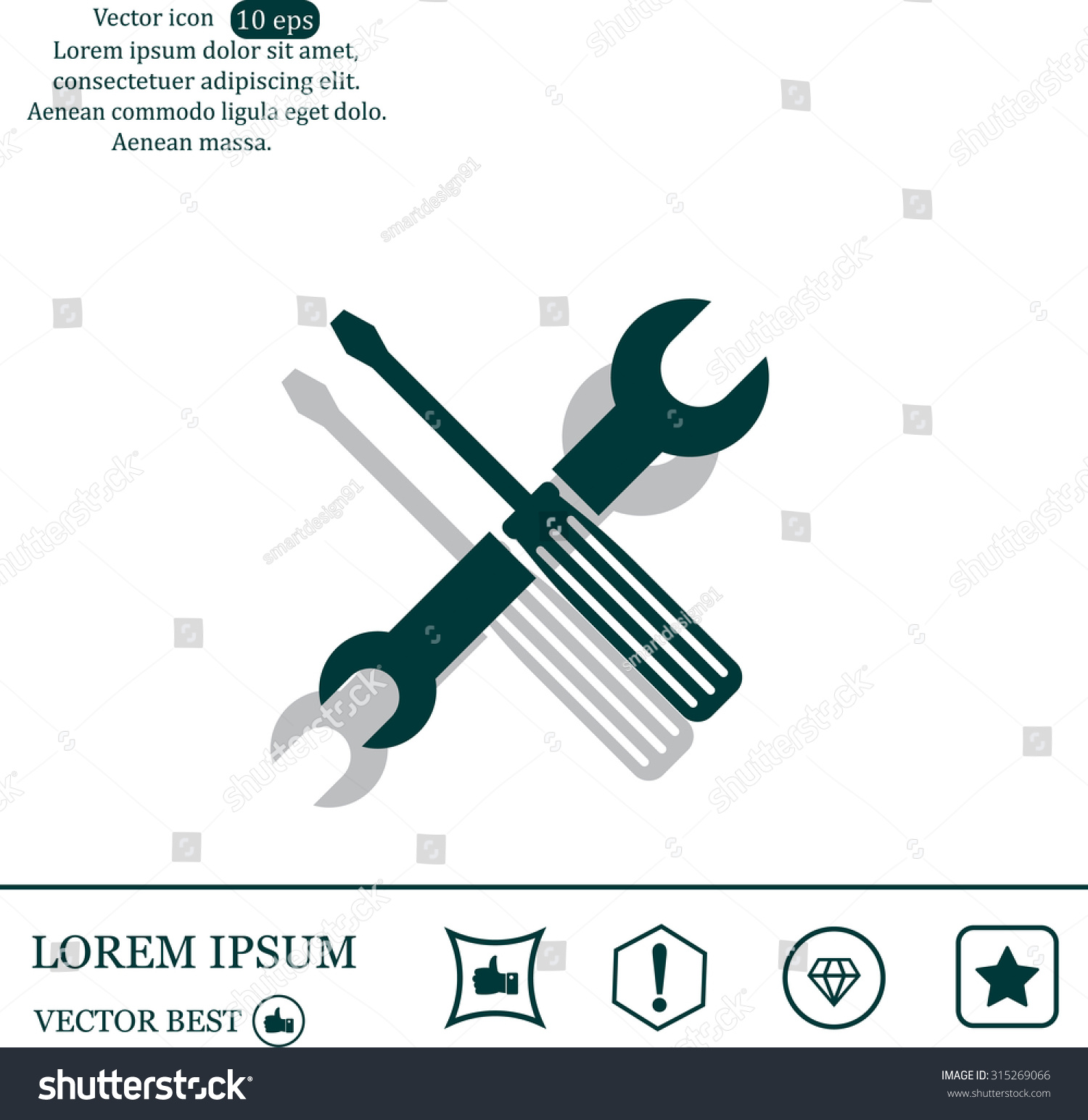 Simple Tools Repair Icon Stock Vector (Royalty Free) 315269066