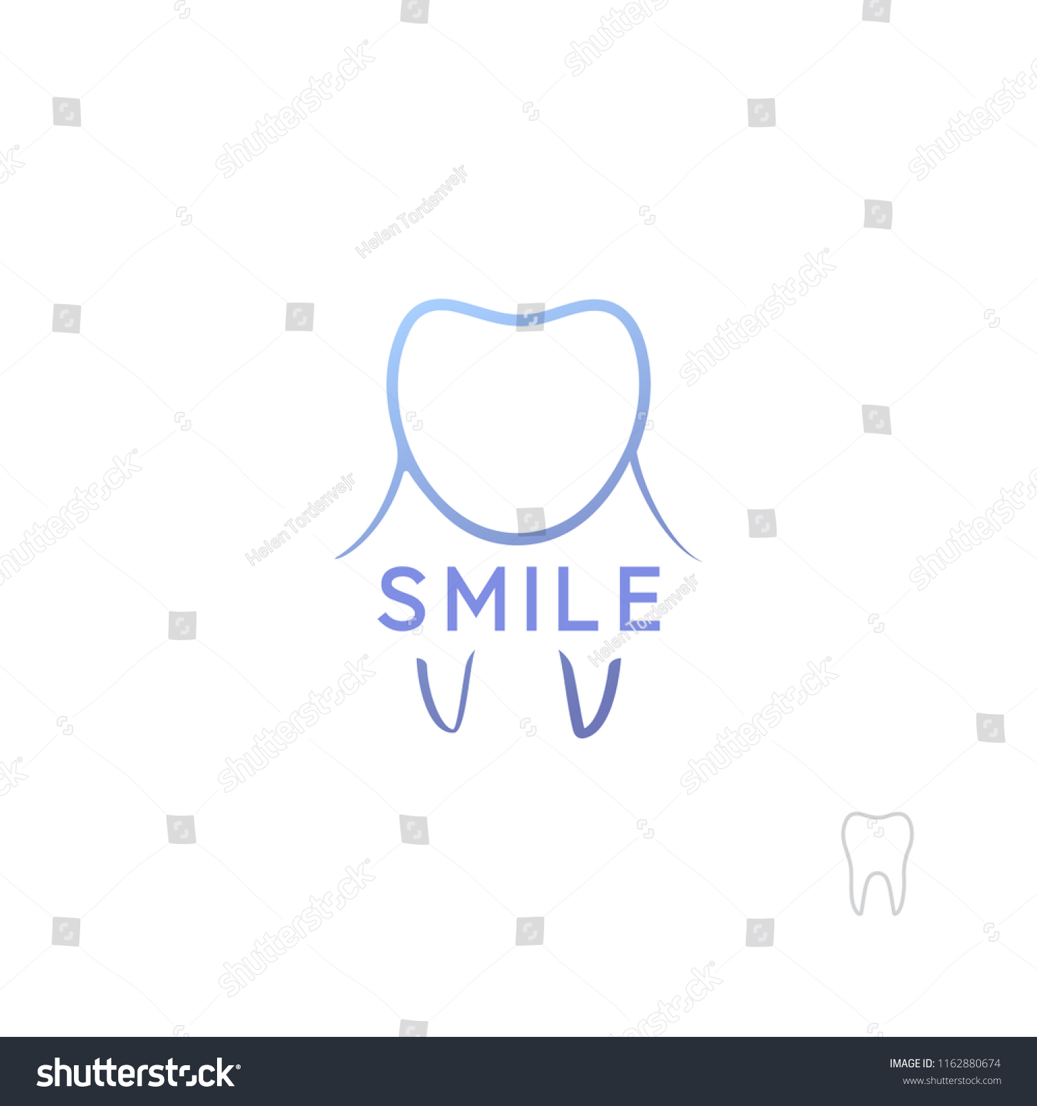 Simple Tooth Logo Branding Identity Vector Stock Vector (Royalty Free ...