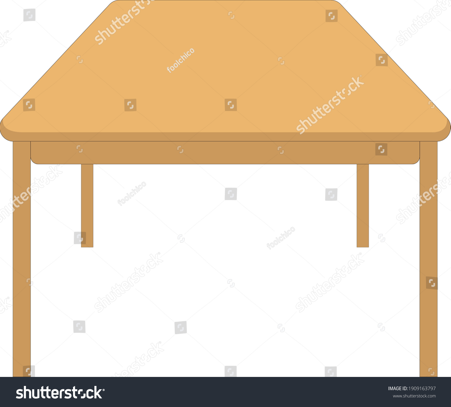 Simple Top View Table Illustration: เวกเตอร์สต็อก (ปลอดค่าลิขสิทธิ์ ...