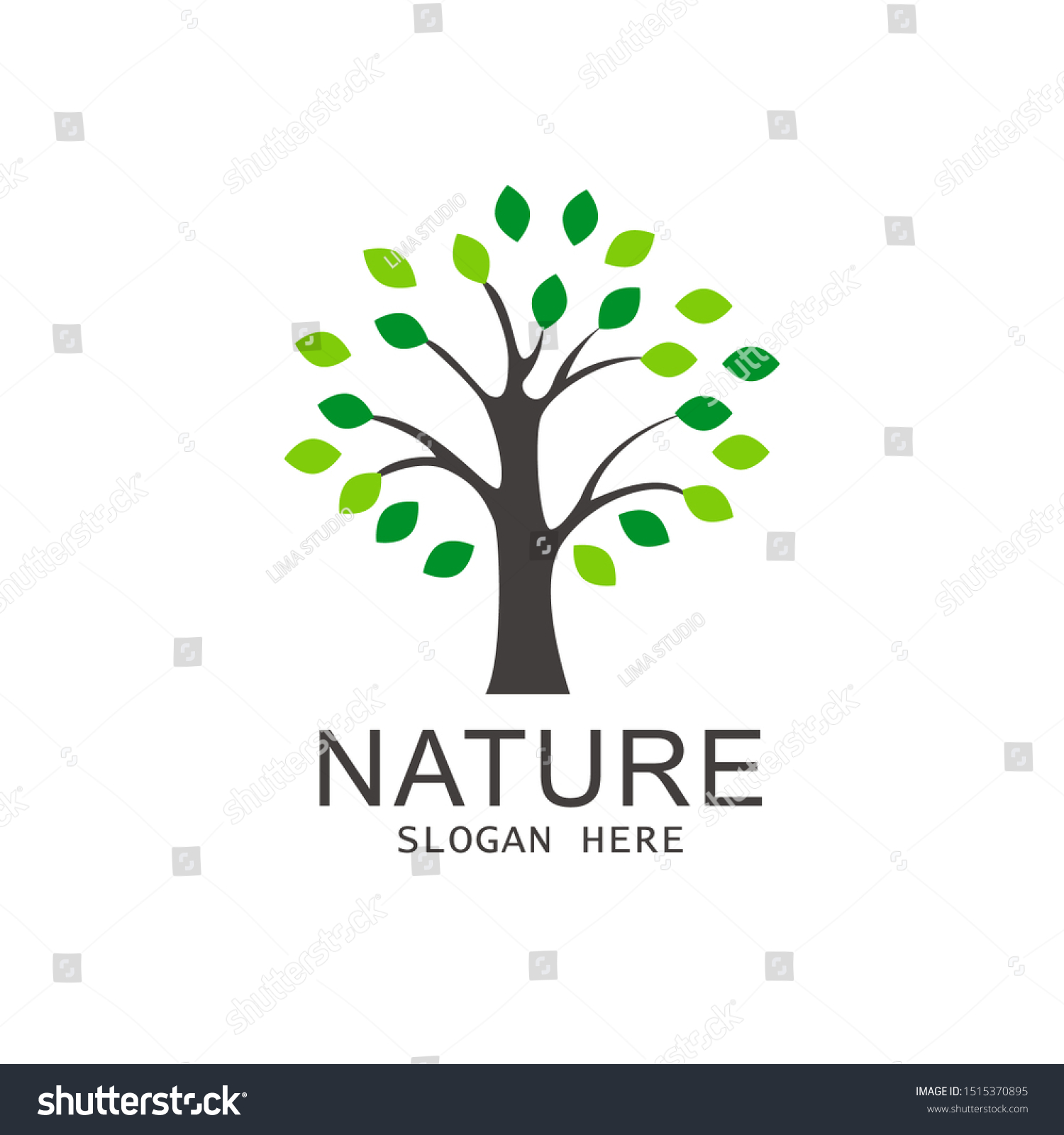 Simple Tree Logo Template Illustration Stock Vector (Royalty Free ...