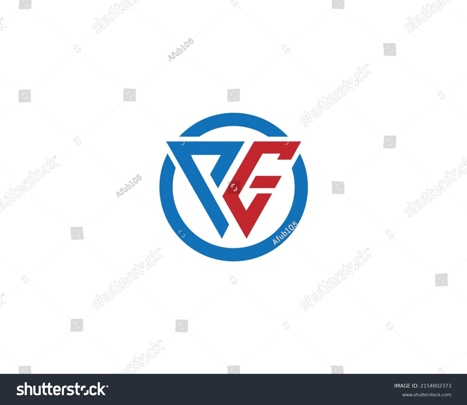Simple Triangle Pg Logo Icon Design Stock Vector (Royalty Free ...