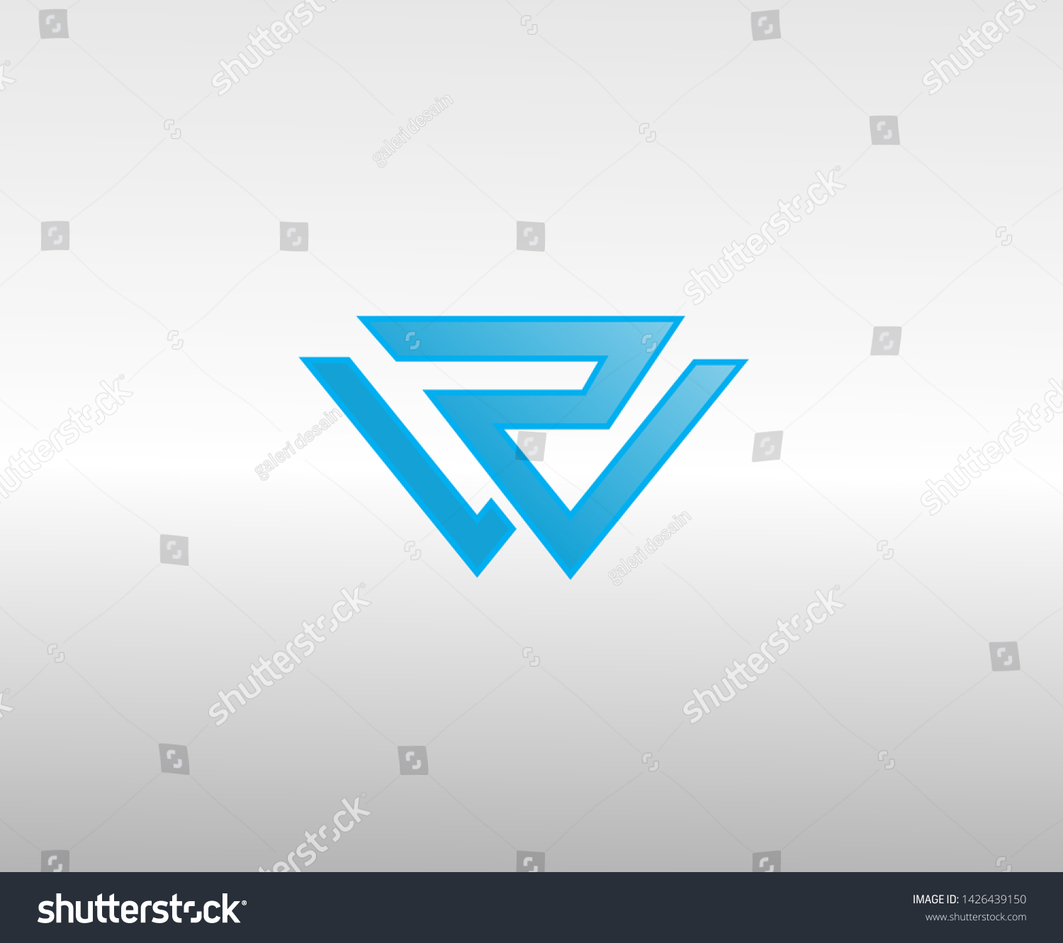 Simple Triangle Shape Blue Techno Logo Stock Vector (Royalty Free ...