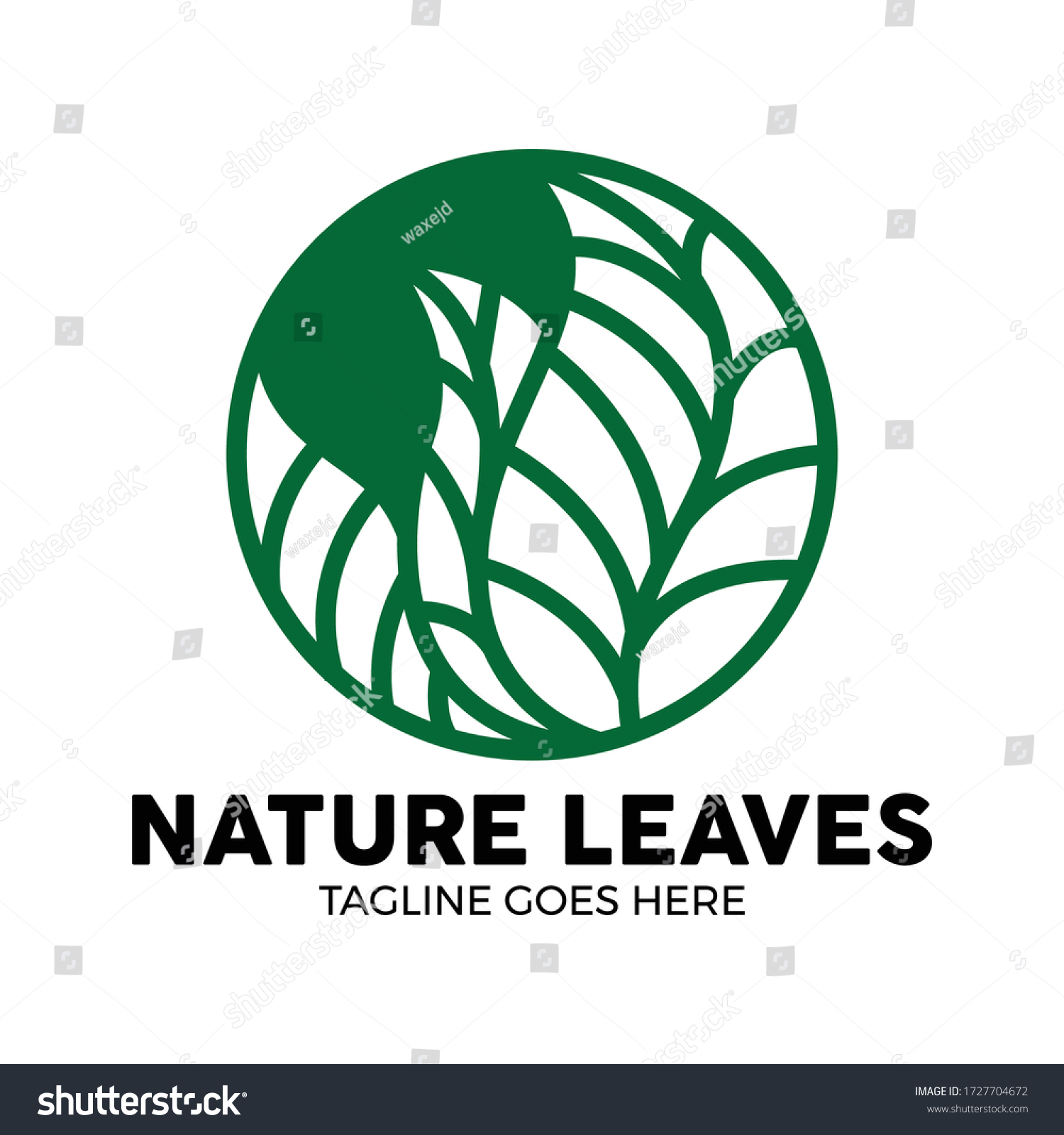 Simple Triple Leaves Logo Vector Illustration Stock Vector (Royalty ...