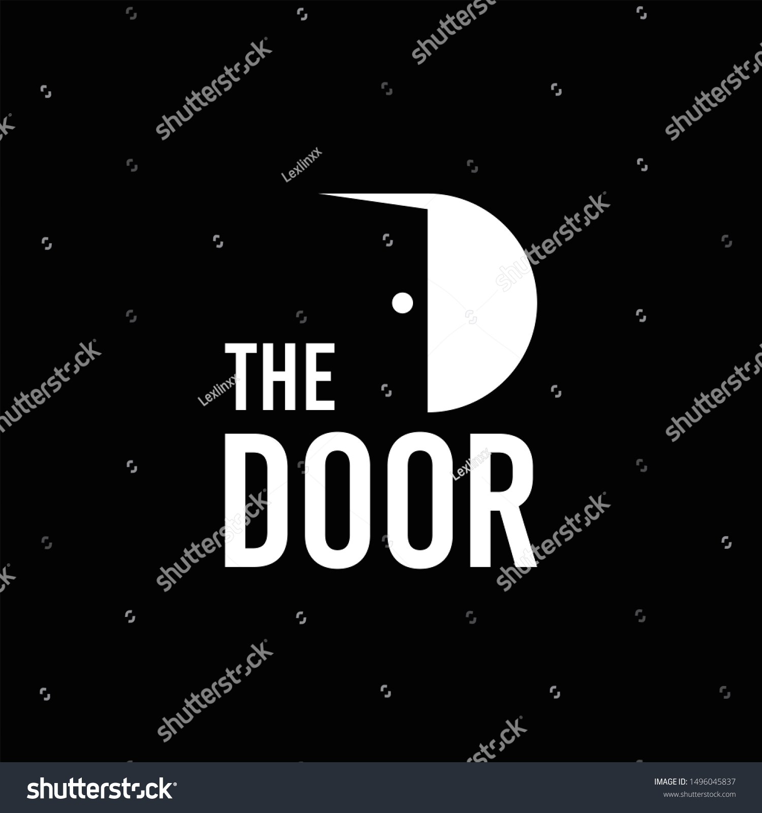 Simple Typography Door Logo Design Idea Stock Vector (Royalty Free ...