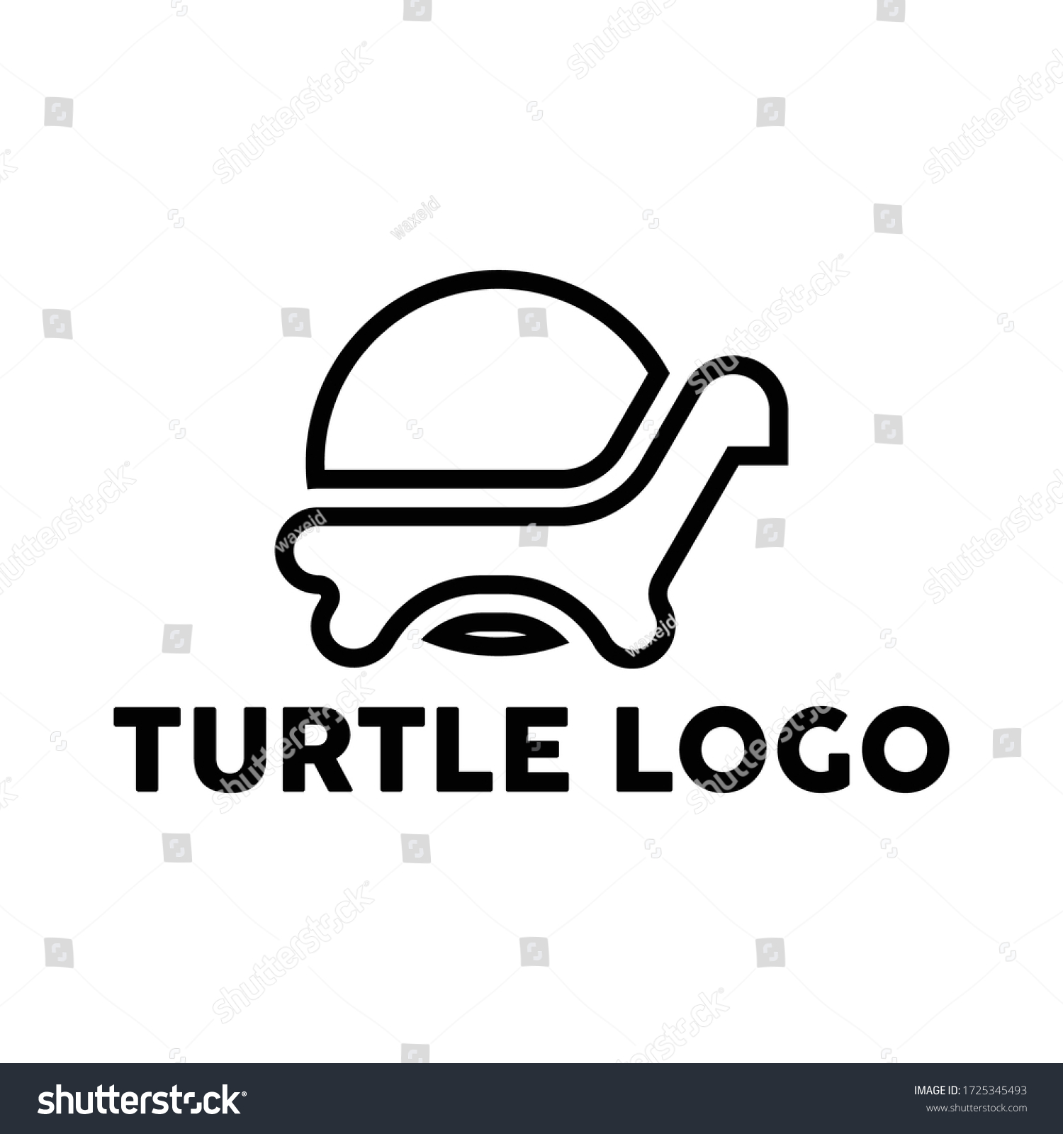 Simple Unique Turtle Logo Vector Illustration Stock Vector (Royalty ...