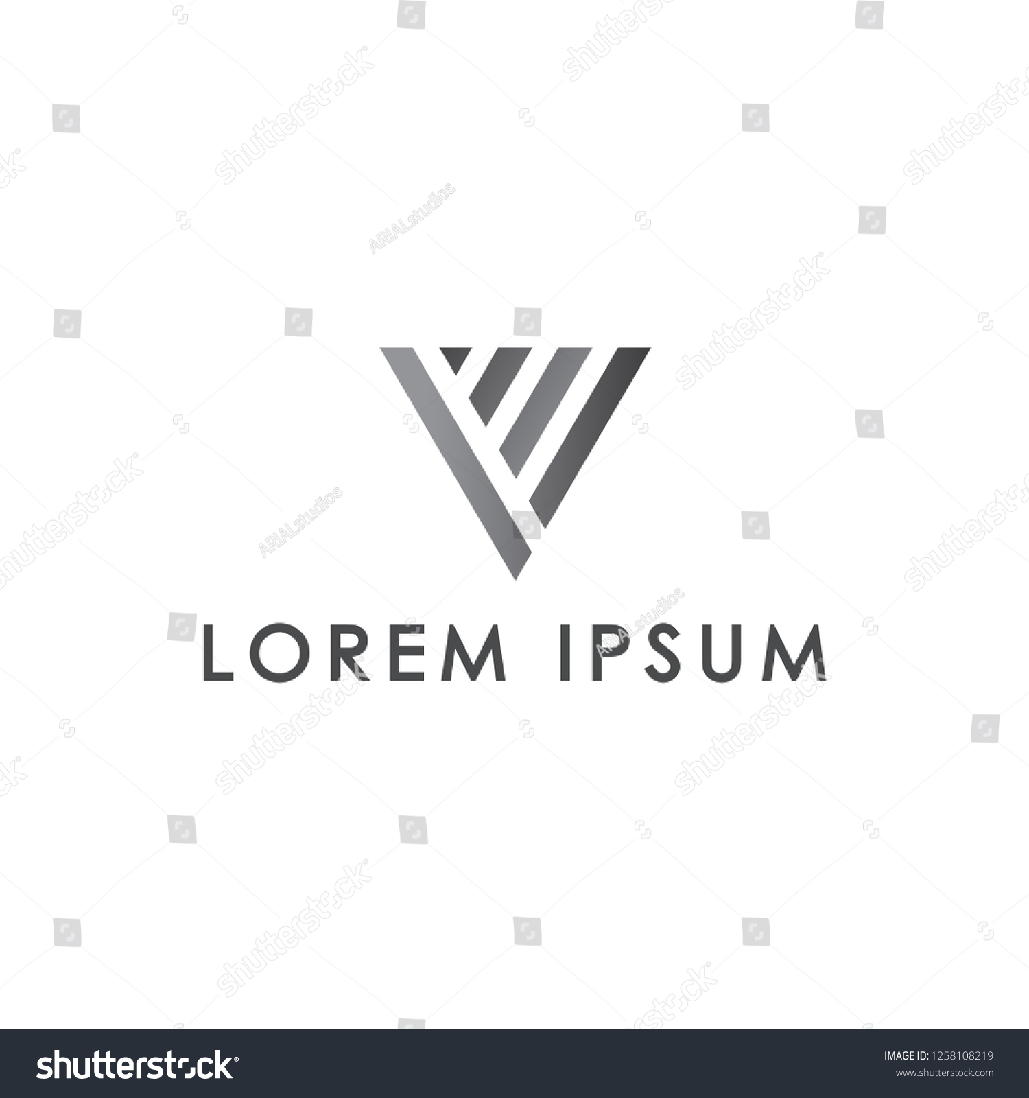 Simple V Logo Vector Stock Vector (Royalty Free) 1258108219