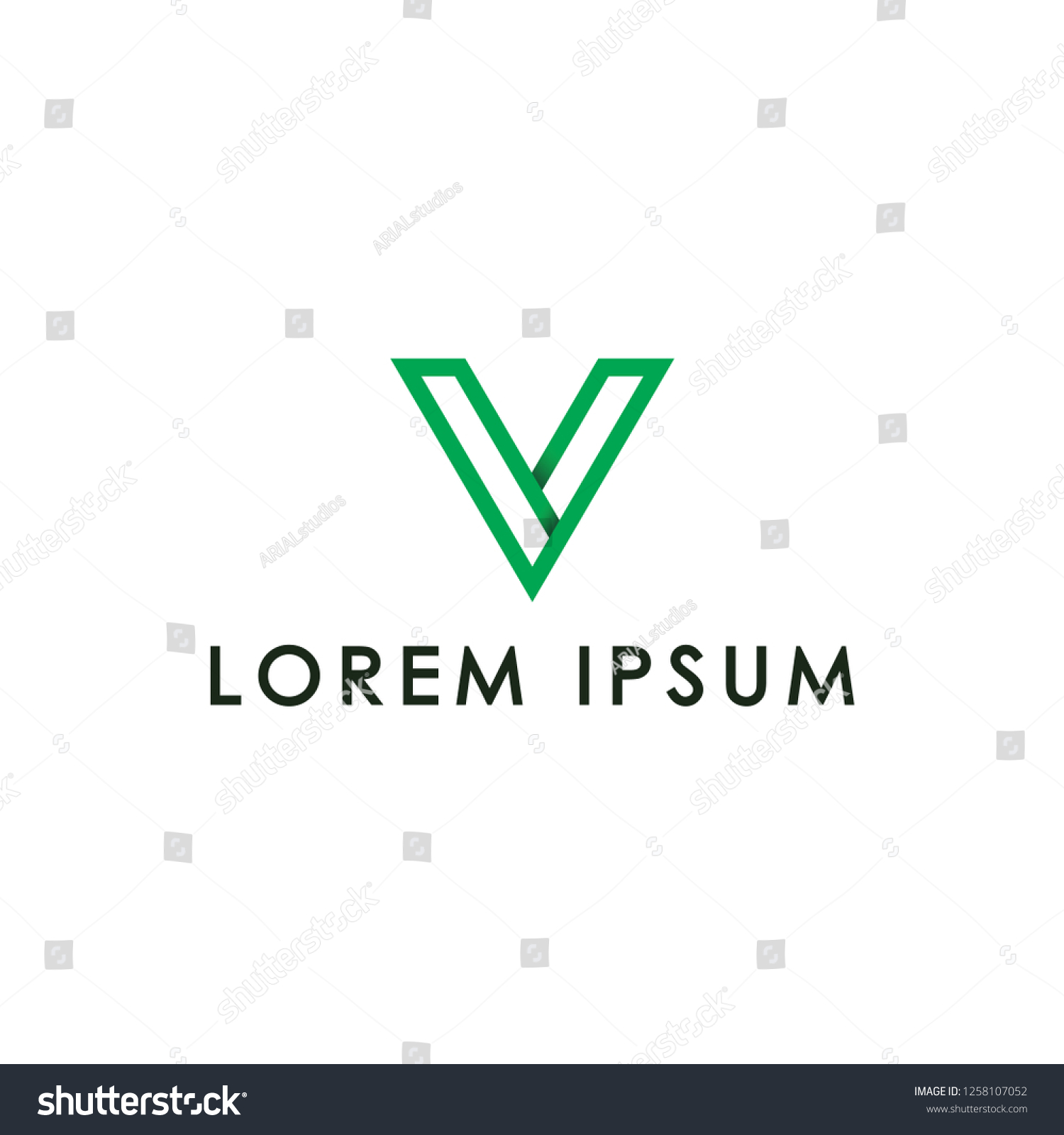 Simple V Logo Vector Green Color: เวกเตอร์สต็อก (ปลอดค่าลิขสิทธิ์ ...