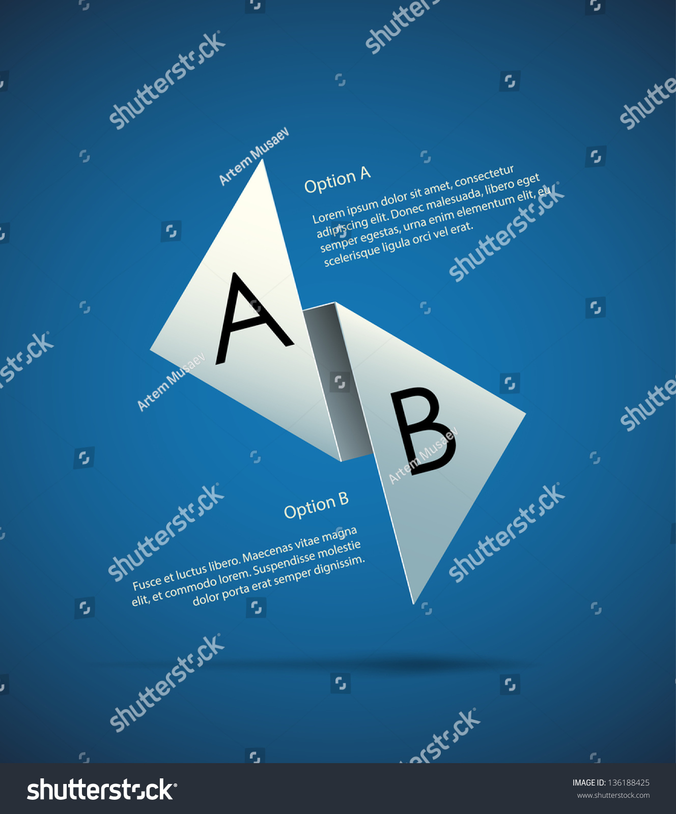 Simple Vector Background Demonstrating Two Options Stock Vector ...