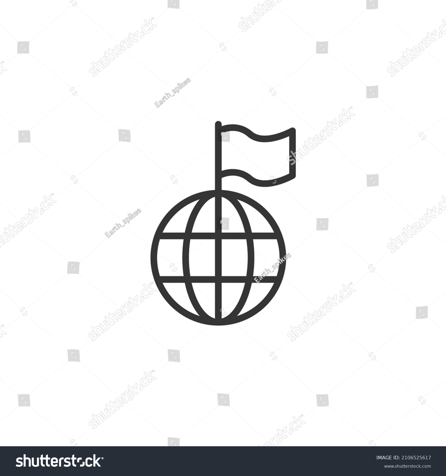 Simple Vector Icon Map Flag Editable Stock Vector (Royalty Free ...