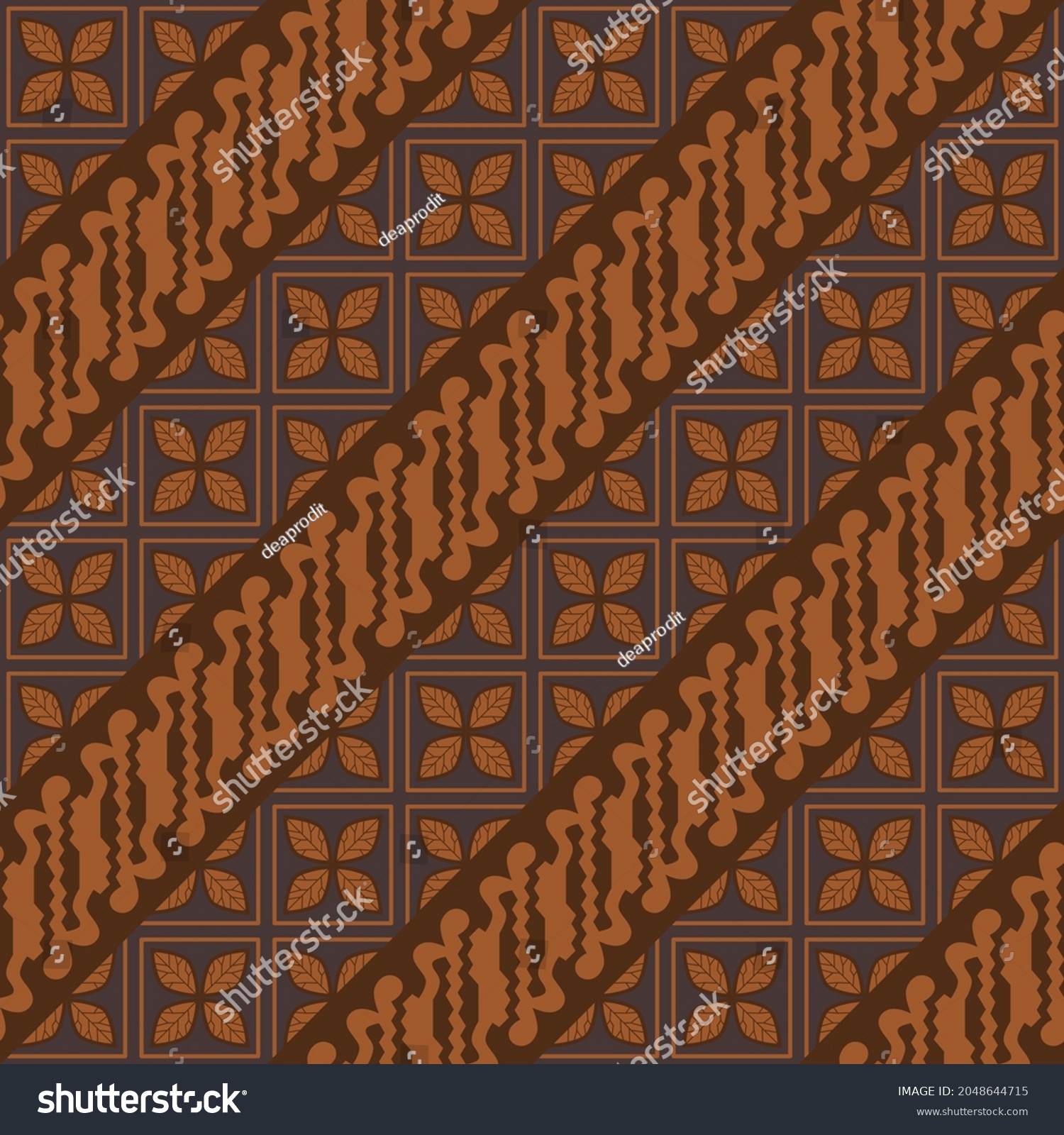 Simple Vector Illustration Batik Letter S Stock Vector (Royalty Free ...