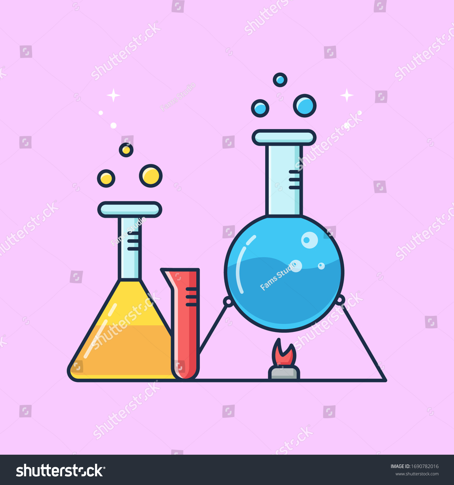 Simple Vector Laboratory Icon Concept Flat Stock Vector (Royalty Free ...