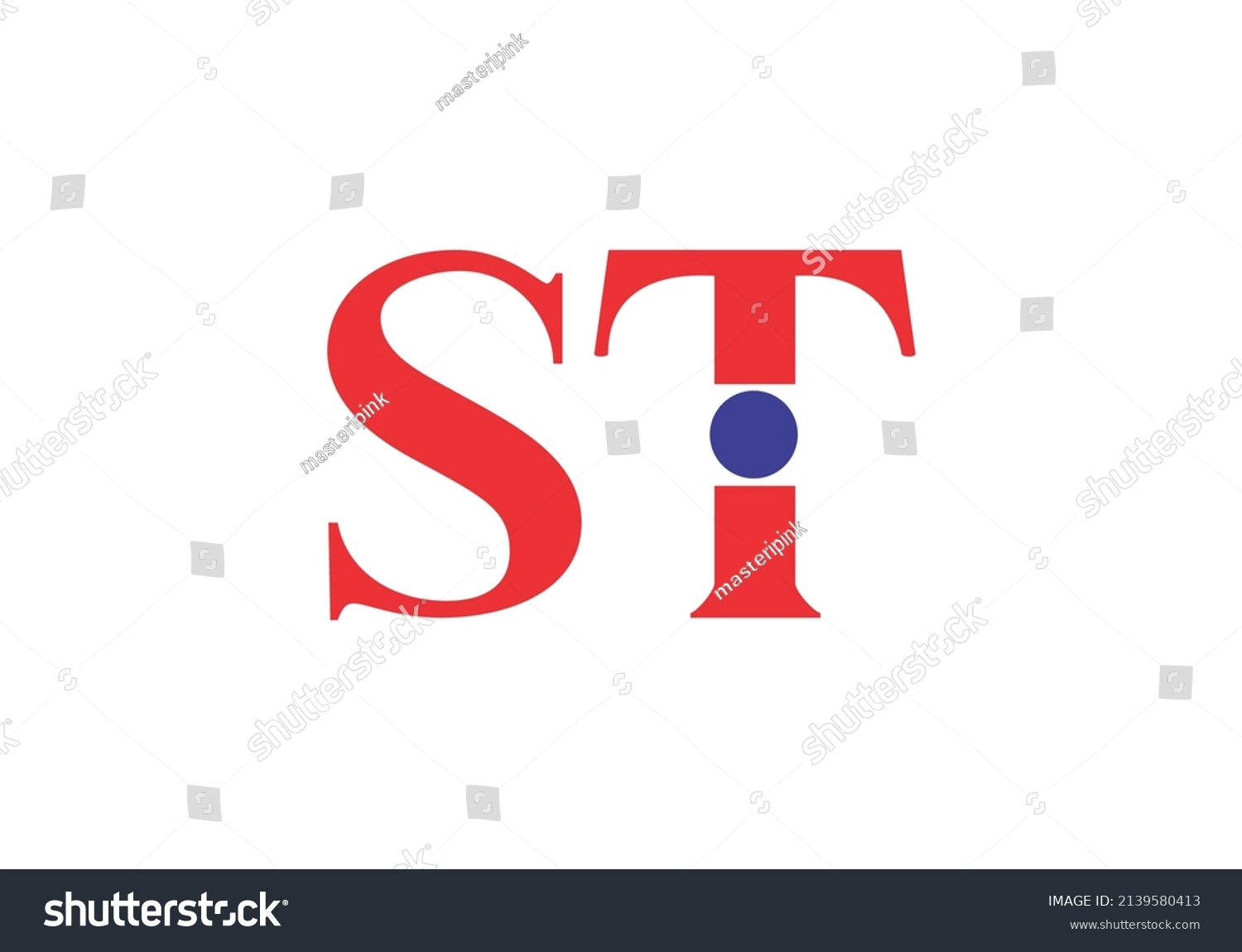 Simple Vector Letter St Logo Free Stock Vector (Royalty Free ...
