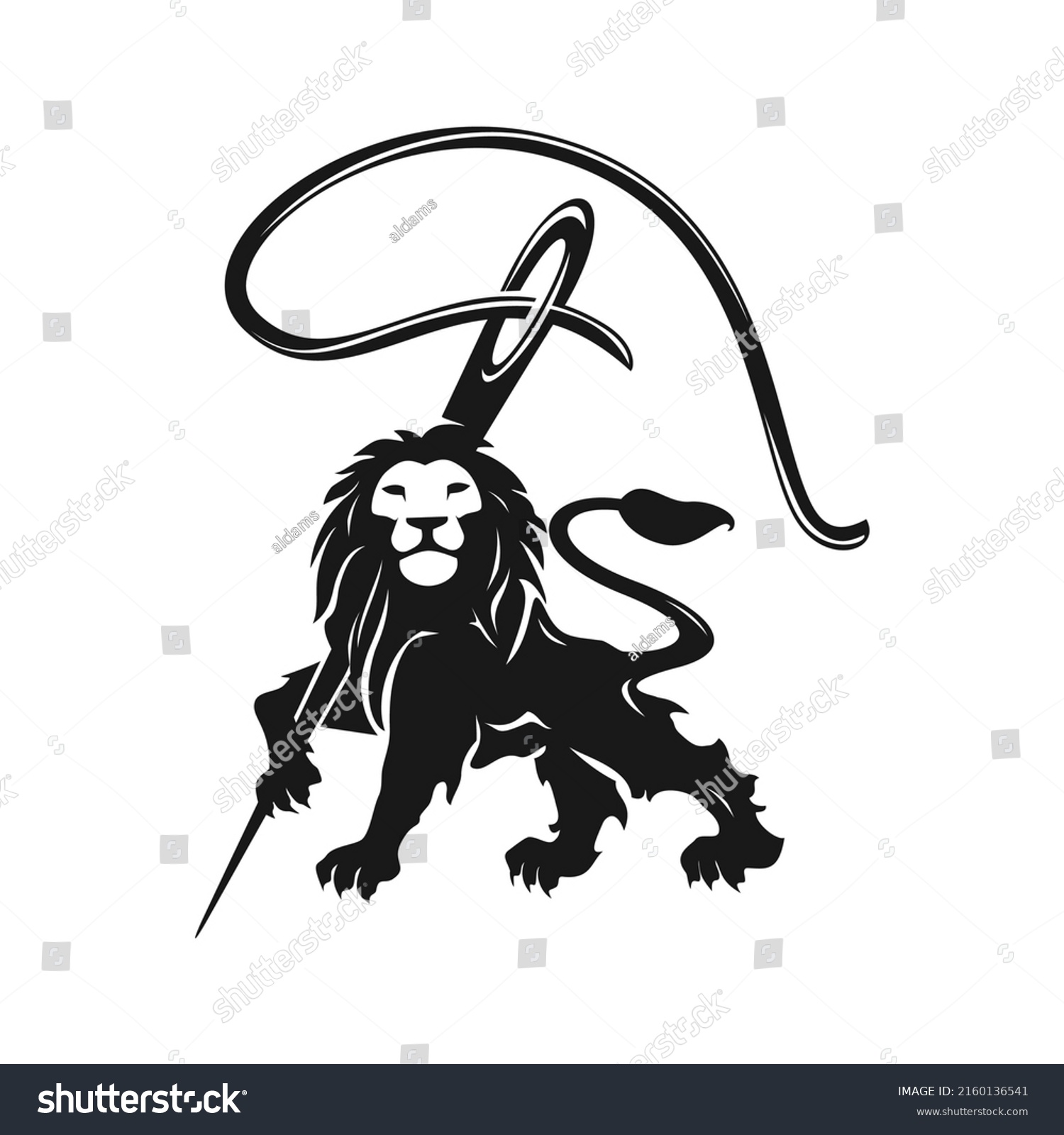 Simple Vintage Lion Logo Vector Stock Vector (Royalty Free) 2160136541 ...